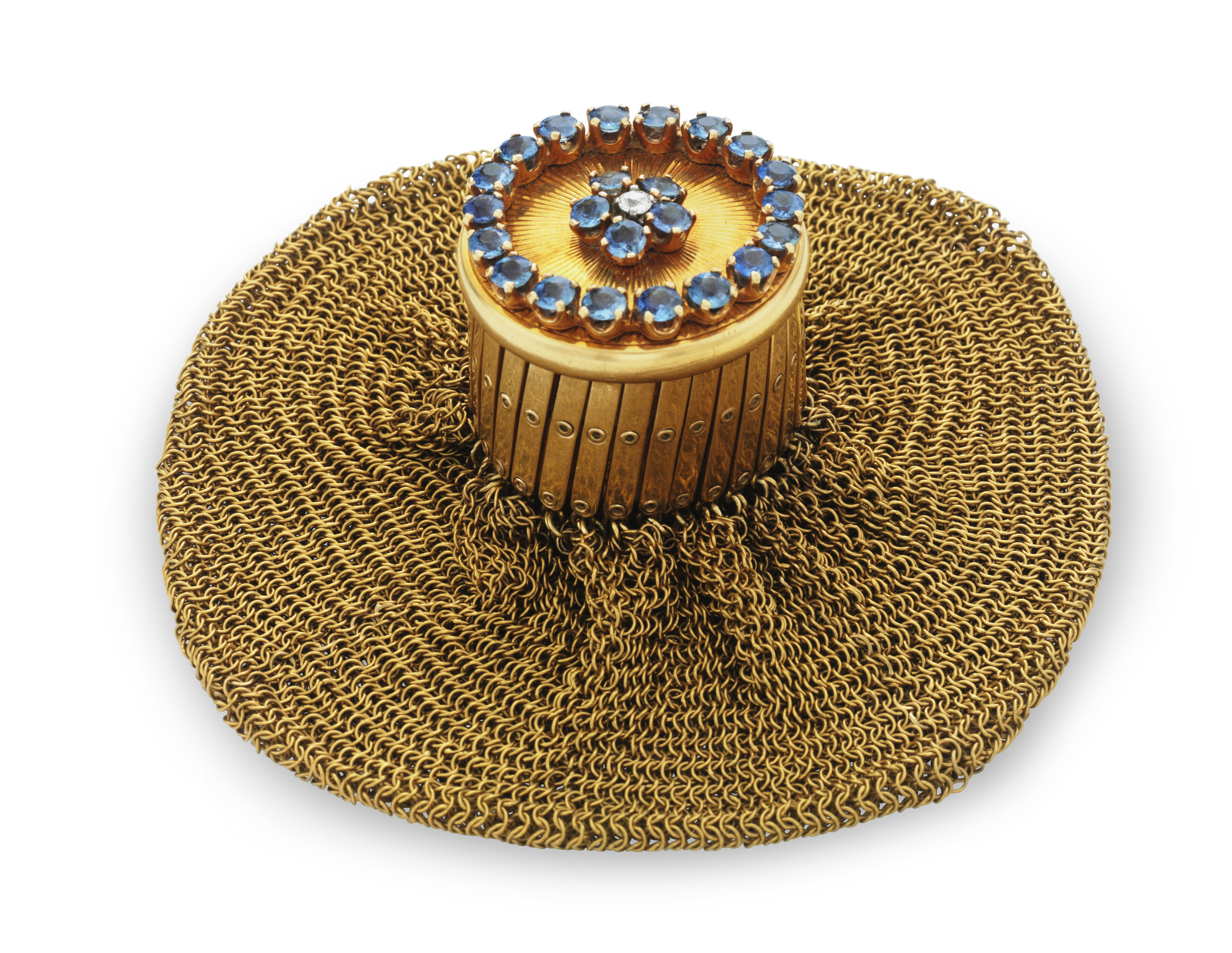 VAN CLEEF & ARPELS GOLD, SAPPHIRE AND DIAMOND PURSE, | Christie’s