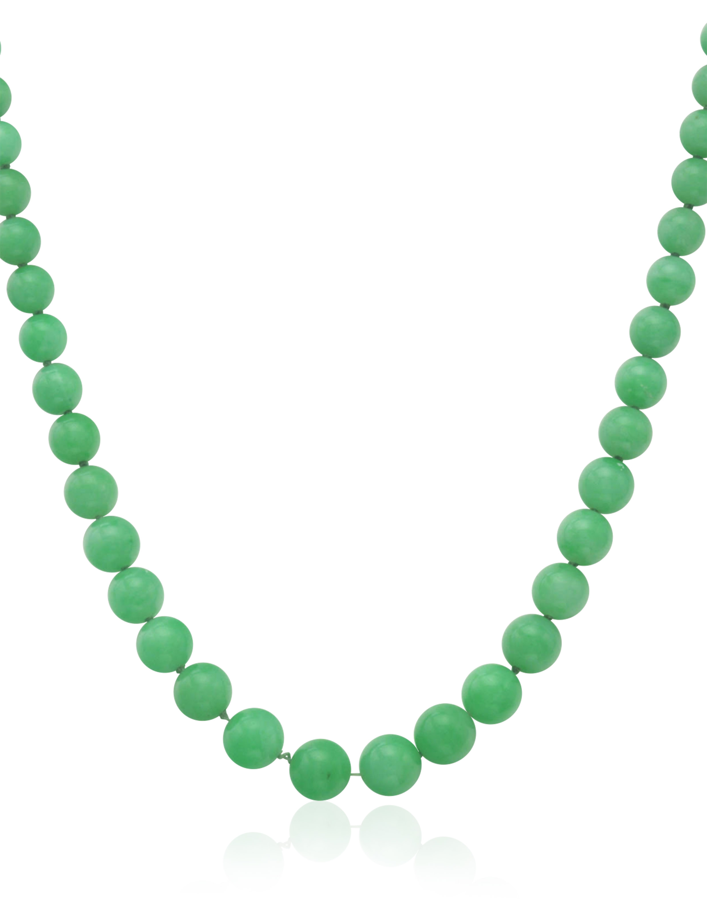 JADEITE BEAD NECKLACE WITH GIA REPORT, | Christie’s
