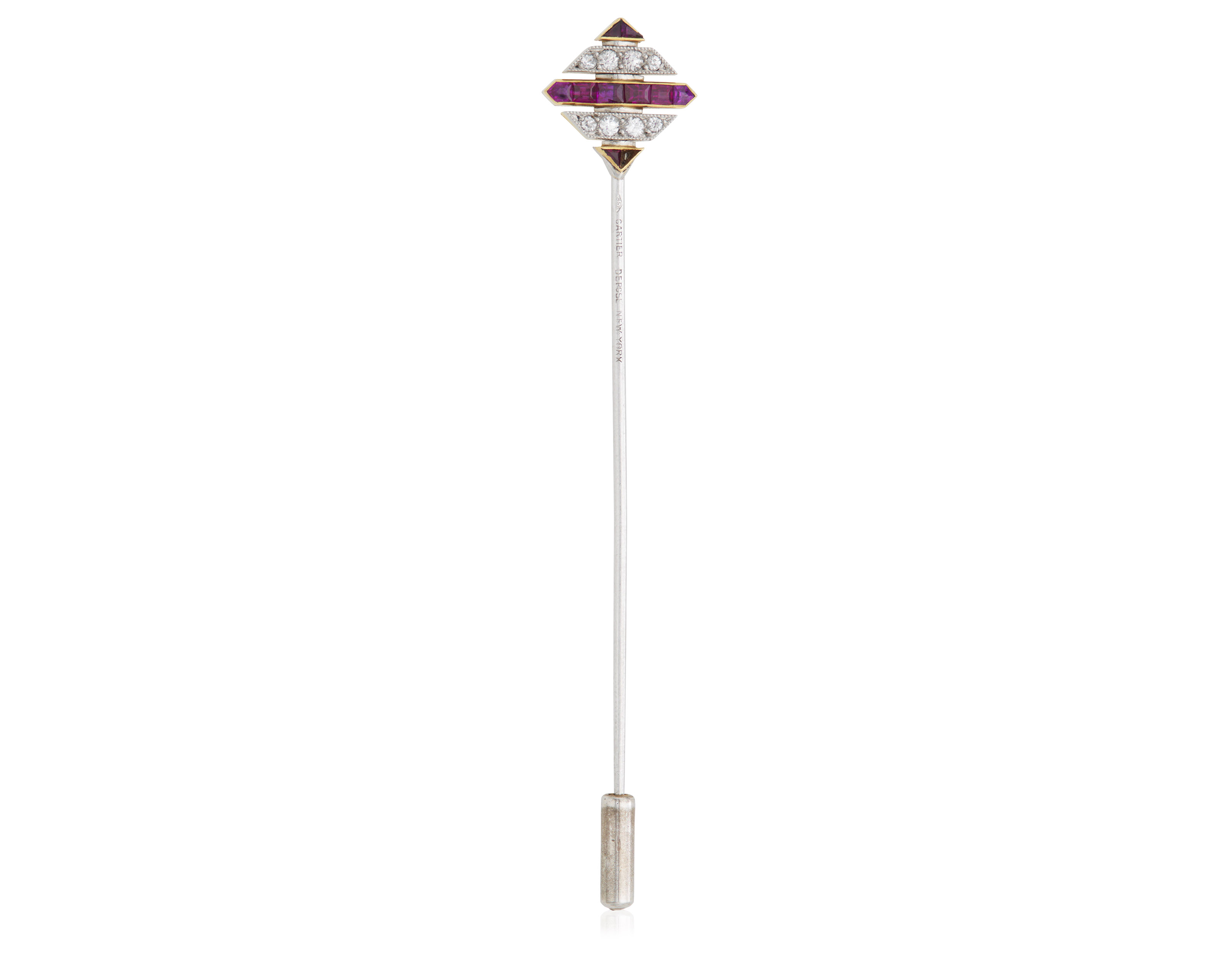 CARTIER RUBY AND DIAMOND STICK PIN, | Christie’s