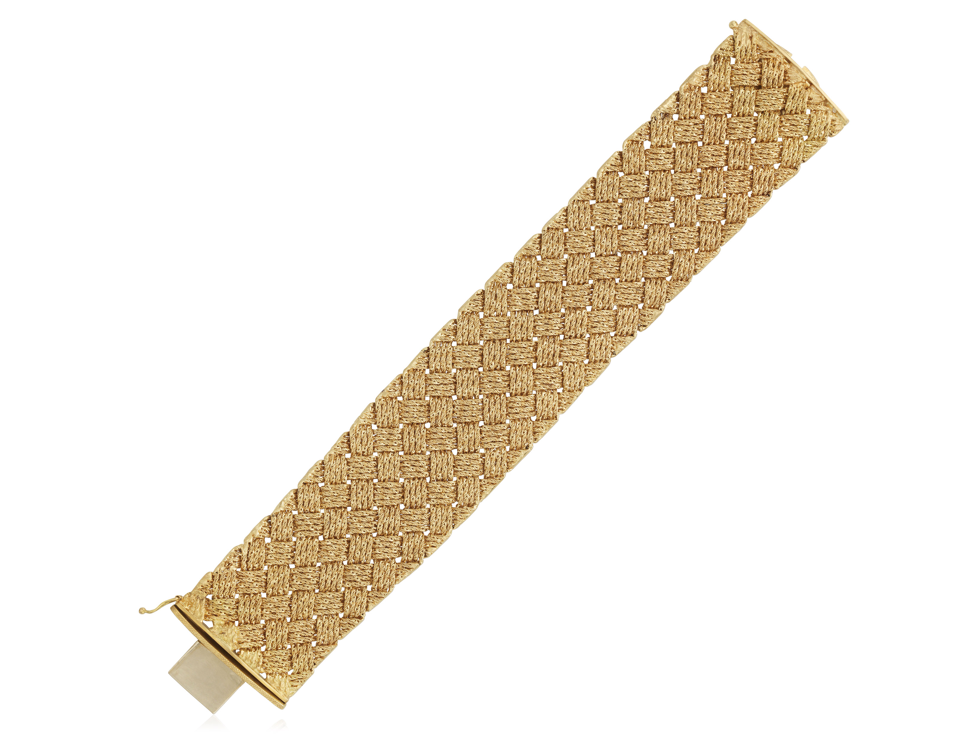 WOVEN TEXTURED GOLD BRACELET, | Christie’s