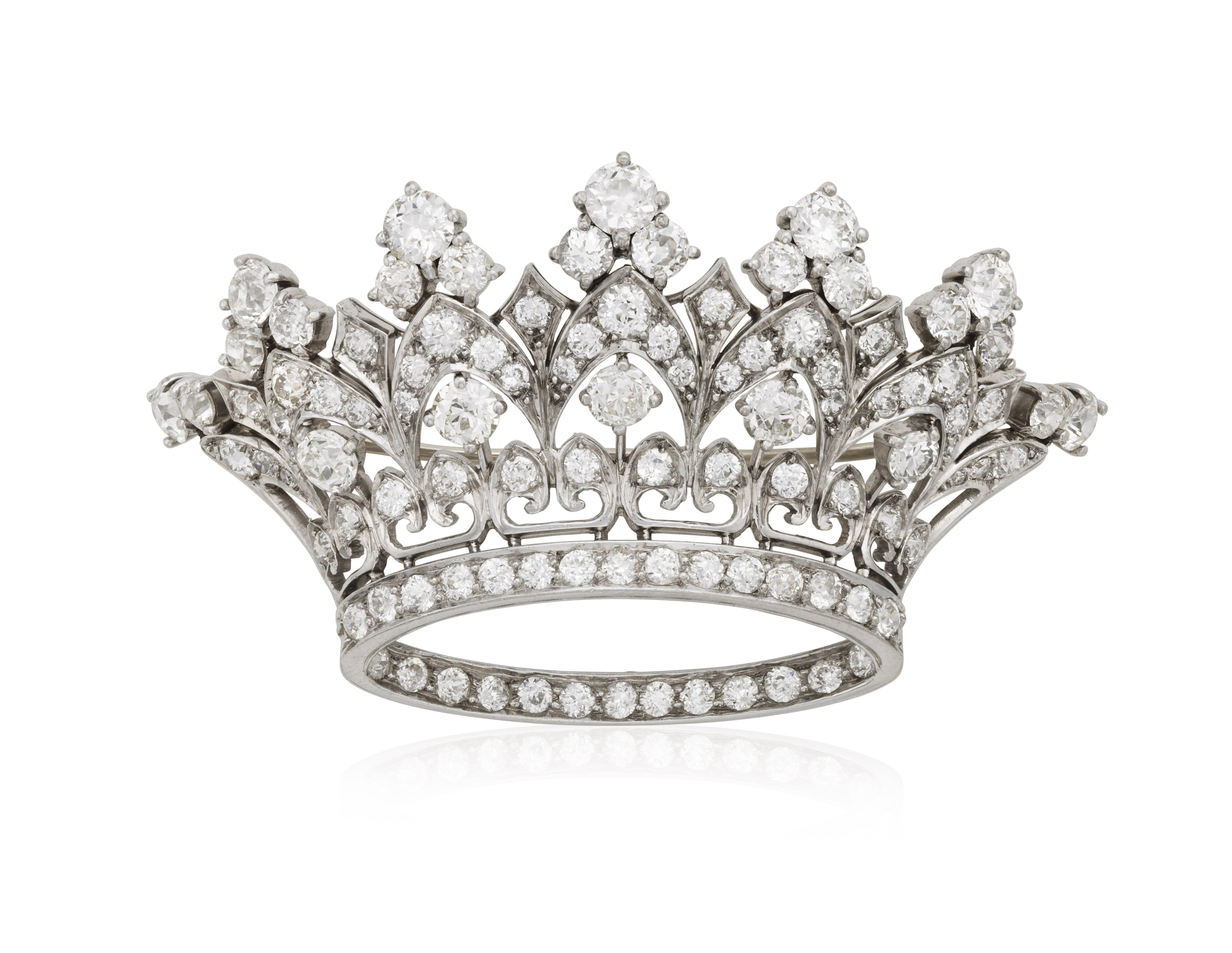 DIAMOND SET CROWN BROOCH, | Christie’s