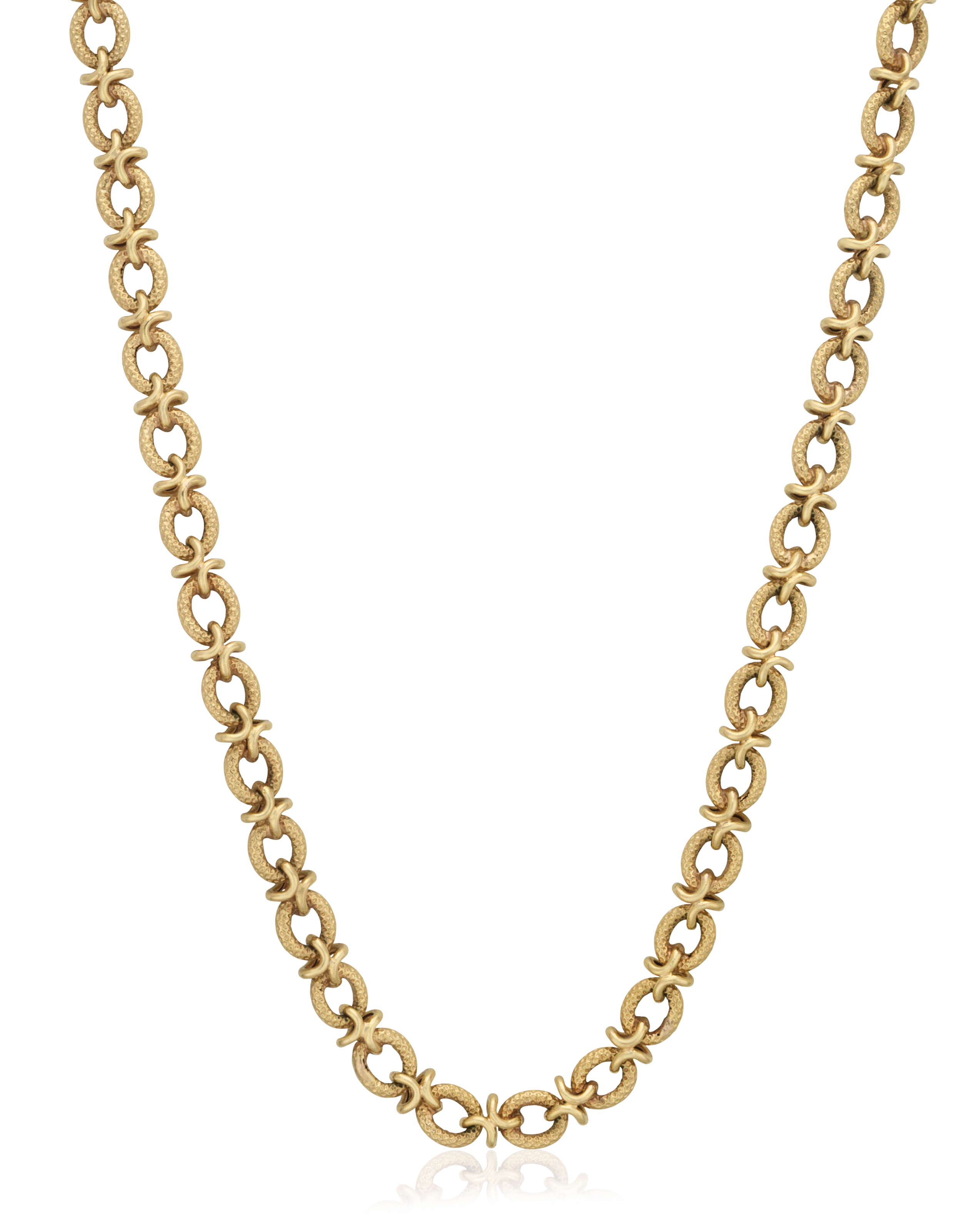 TEXTURED GOLD LONG CHAIN NECKLACE, | Christie’s