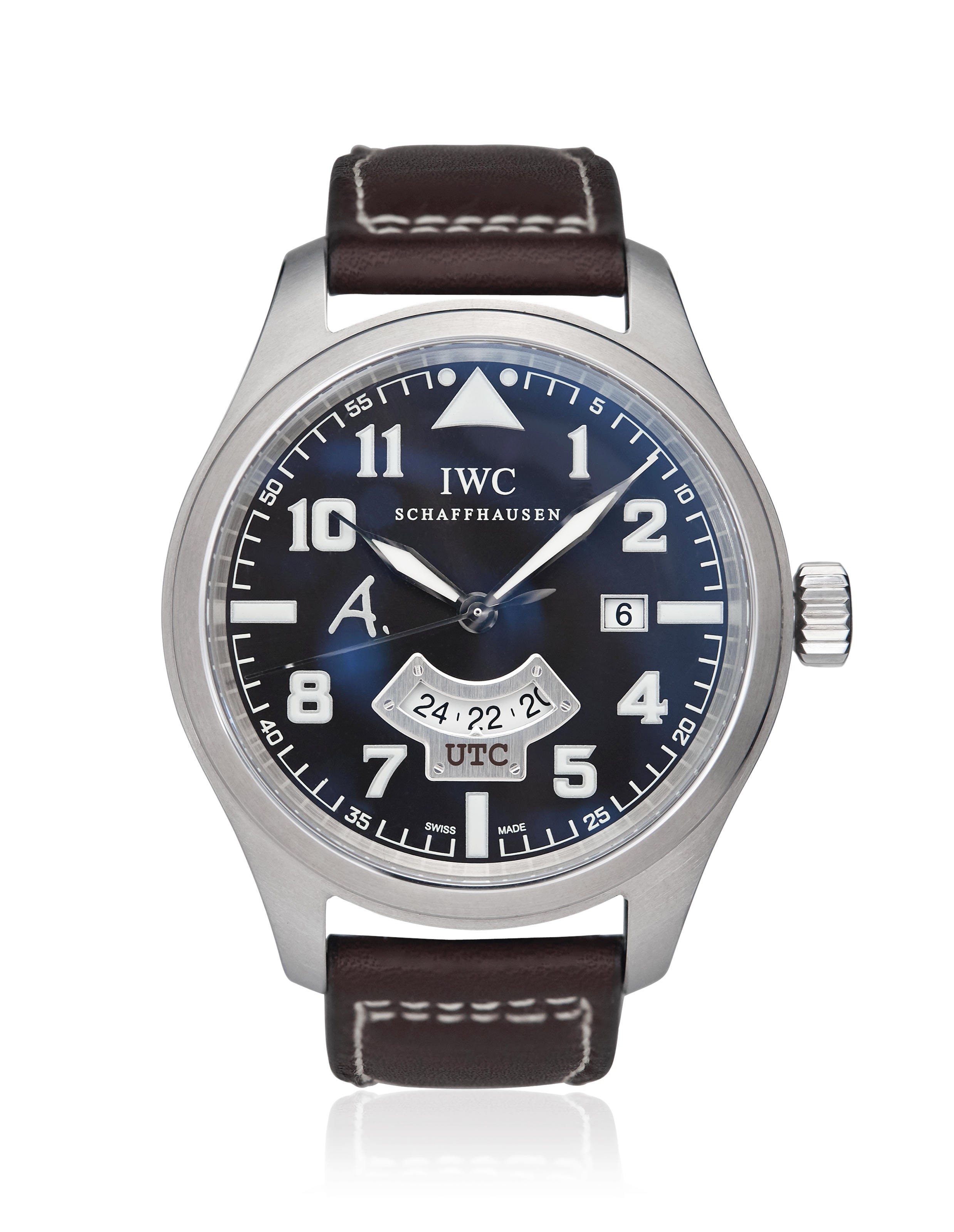 IWC, LIMITED EDITION DUAL TIME WRISTWATCH SAINT EXUPERY, REF. 3261 ...