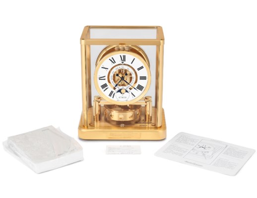 JAEGER-LECOULTRE, "ATMOS CLASSIQUE" CLOCK WITH MONTH AND MOON PHASES ...