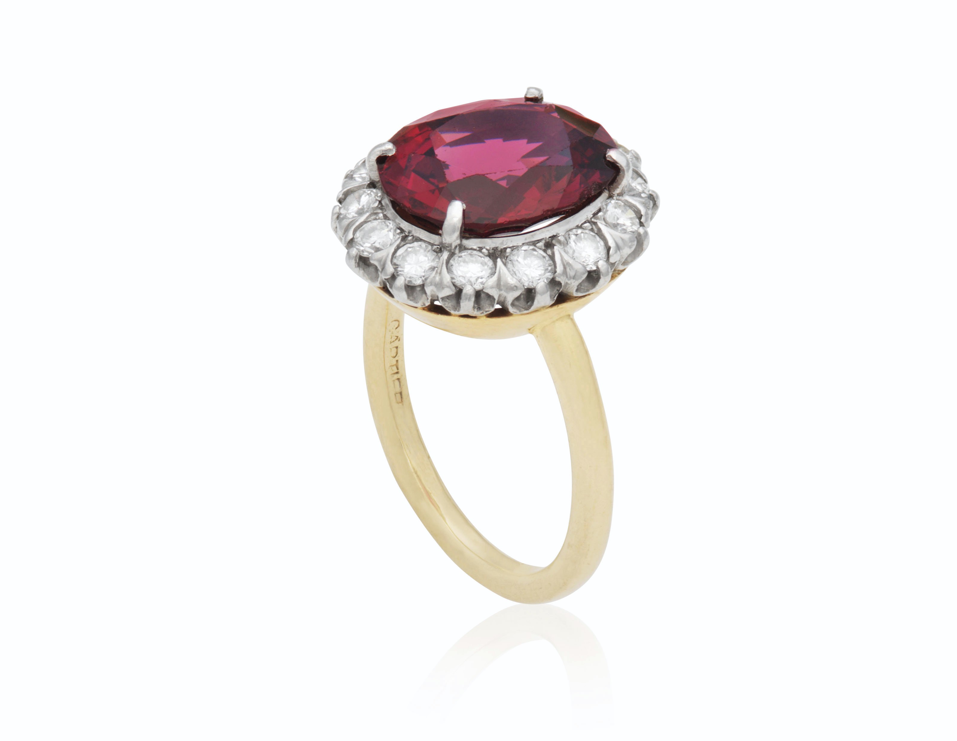 CARTIER SPINEL AND DIAMOND RING WITH GIA REPORT, | Christie’s