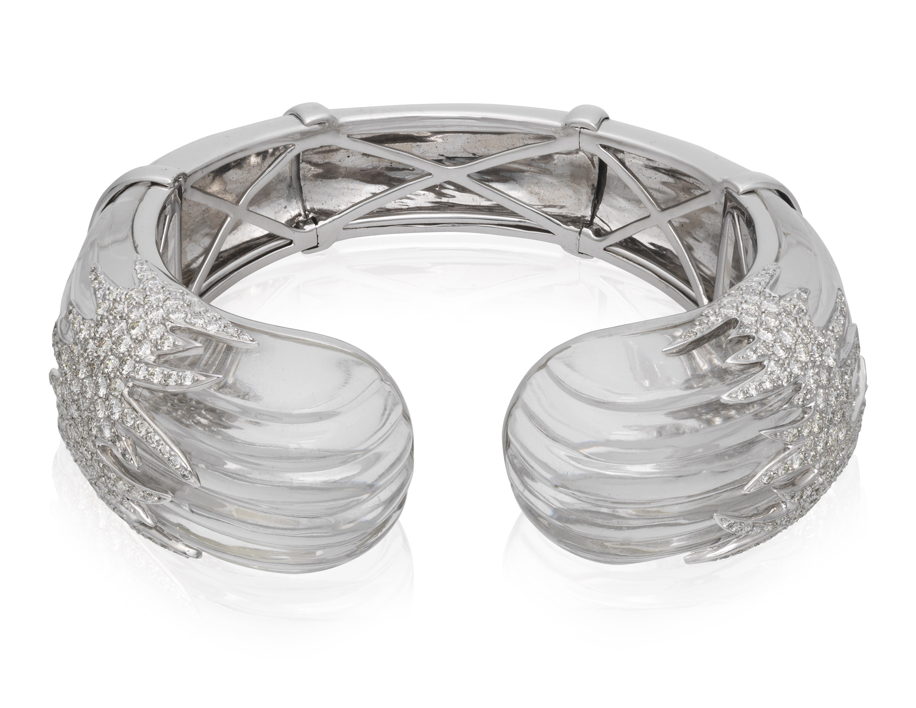 ROCK CRYSTAL AND DIAMOND CUFF BRACELET, | Christie’s