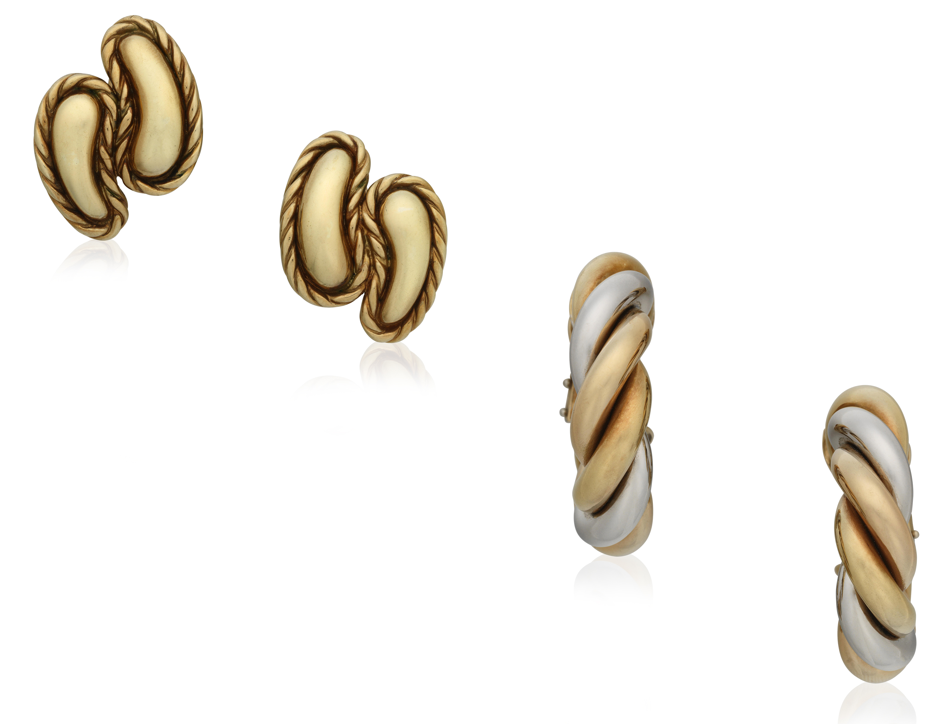 GROUP OF SCULPTED GOLD EARRINGS, | Christie’s