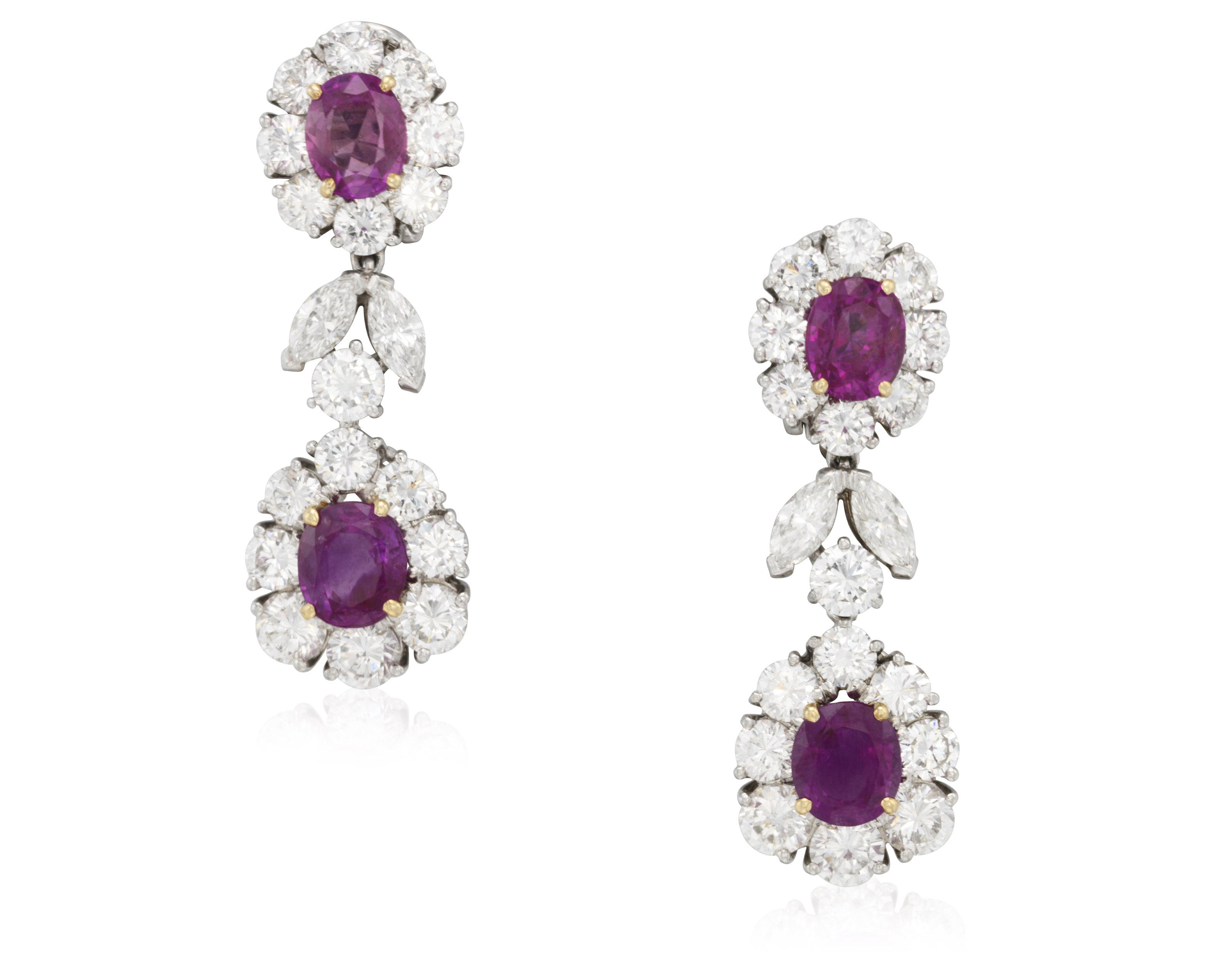 RUBY AND DIAMOND EARRINGS WITH AGL REPORT, | Christie’s