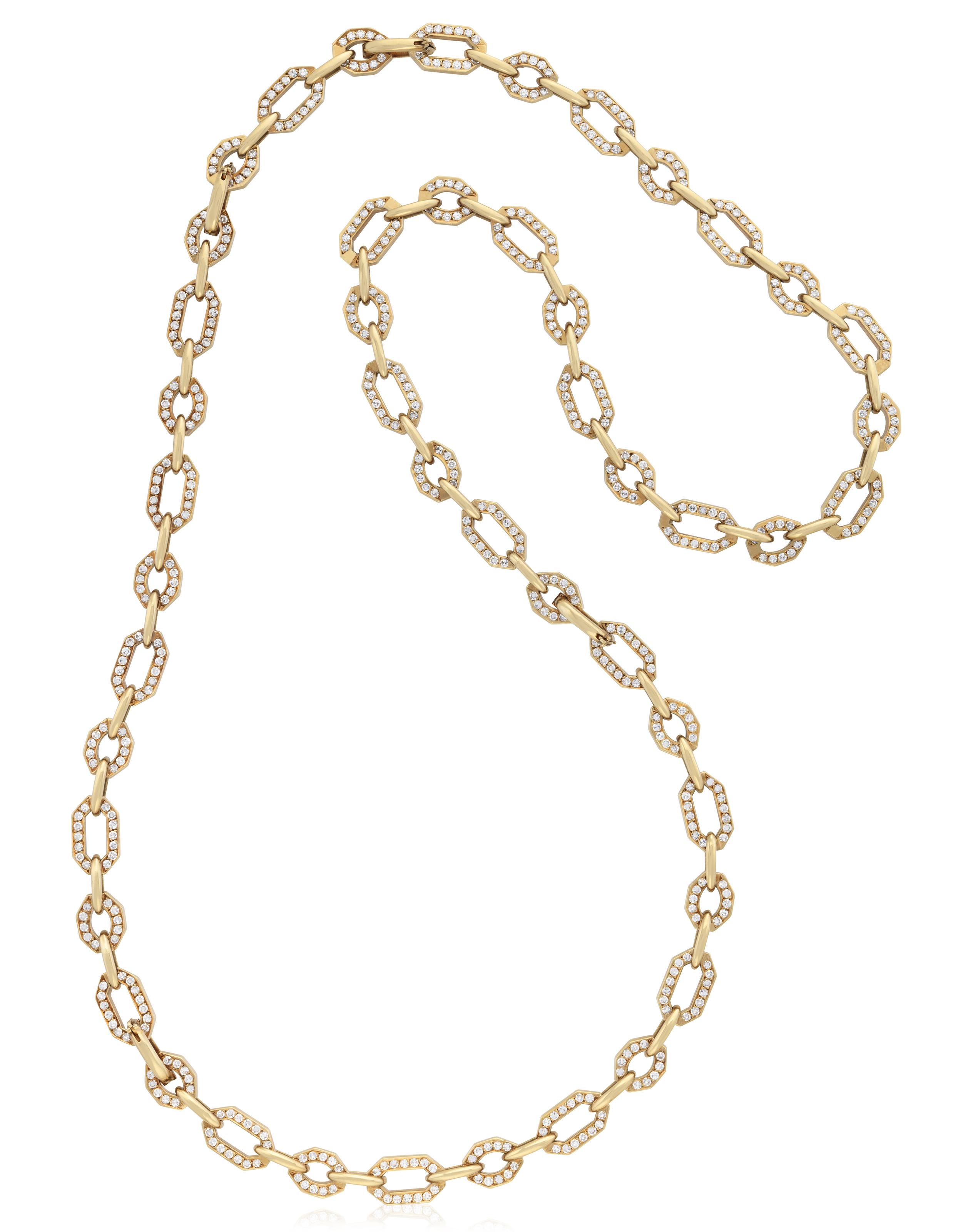 DIAMOND SET LONG CHAIN NECKLACE, | Christie’s