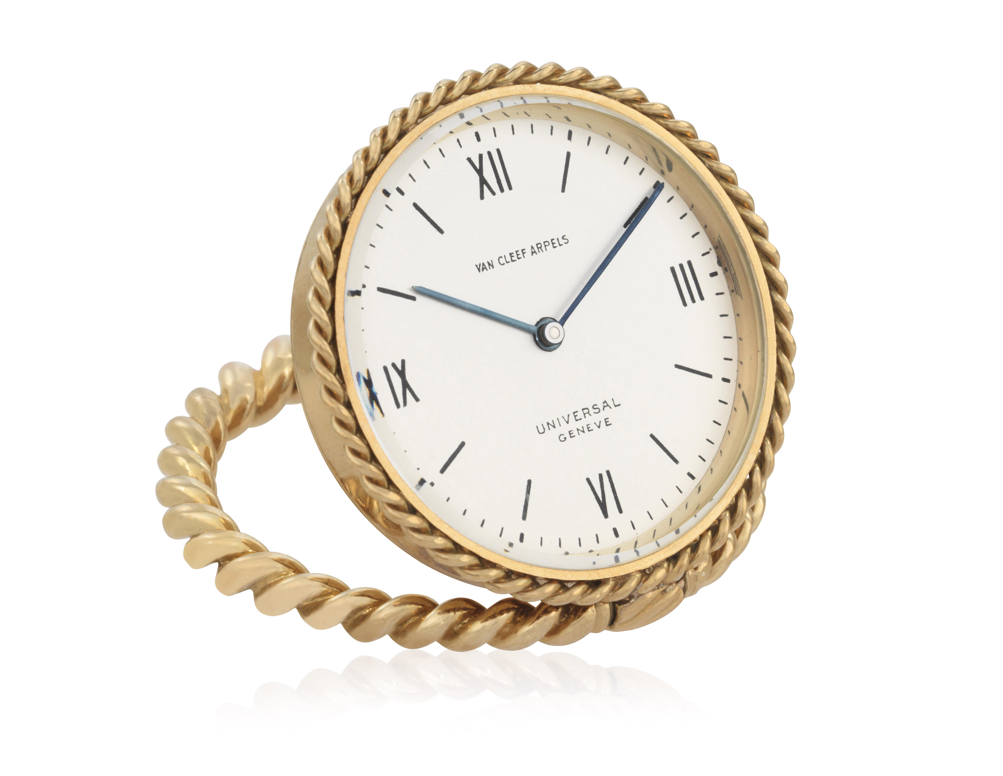 VAN CLEEF & ARPELS GOLD DESK CLOCK, | Christie’s