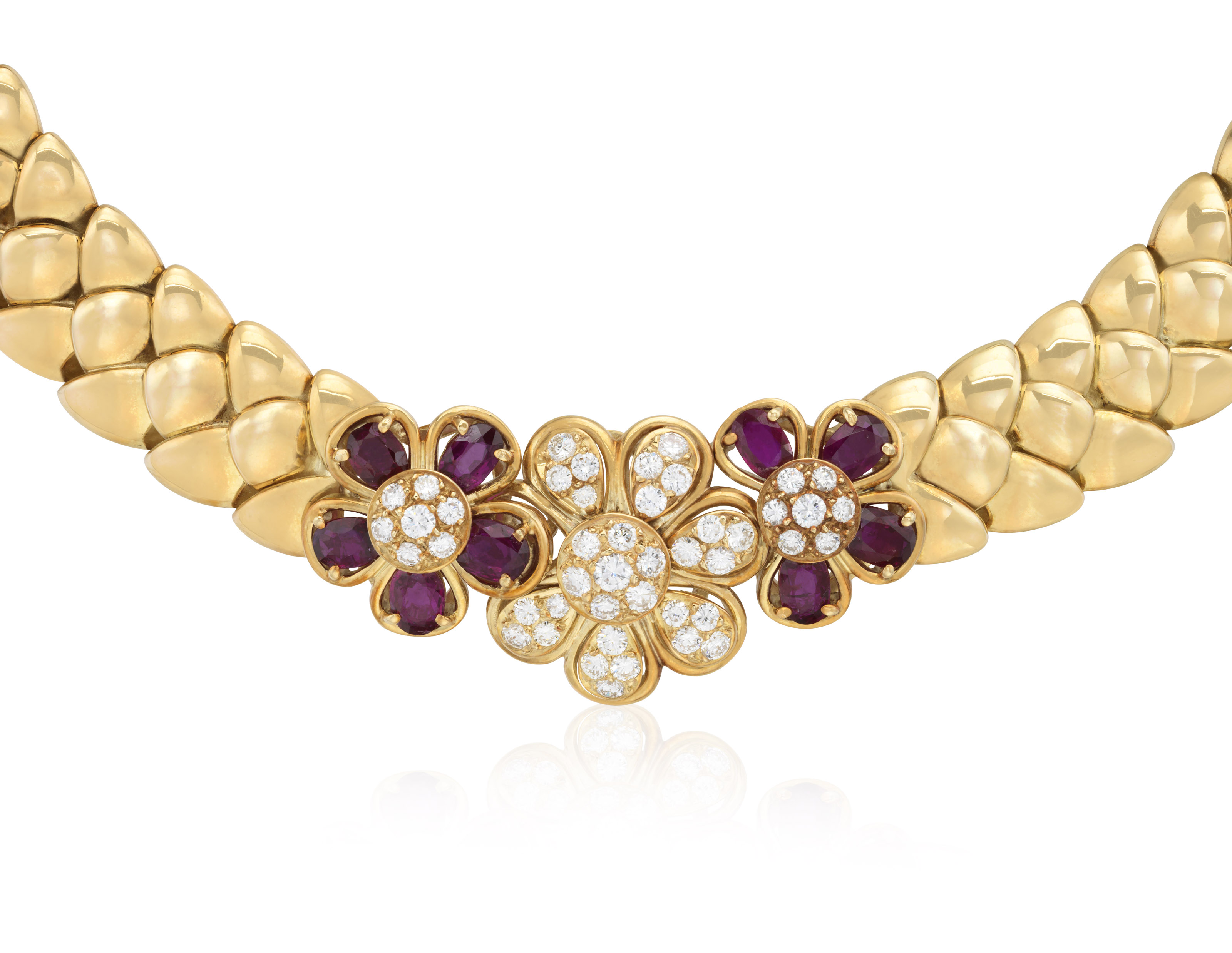 DIAMOND, RUBY AND GOLD NECKLACE, | Christie’s