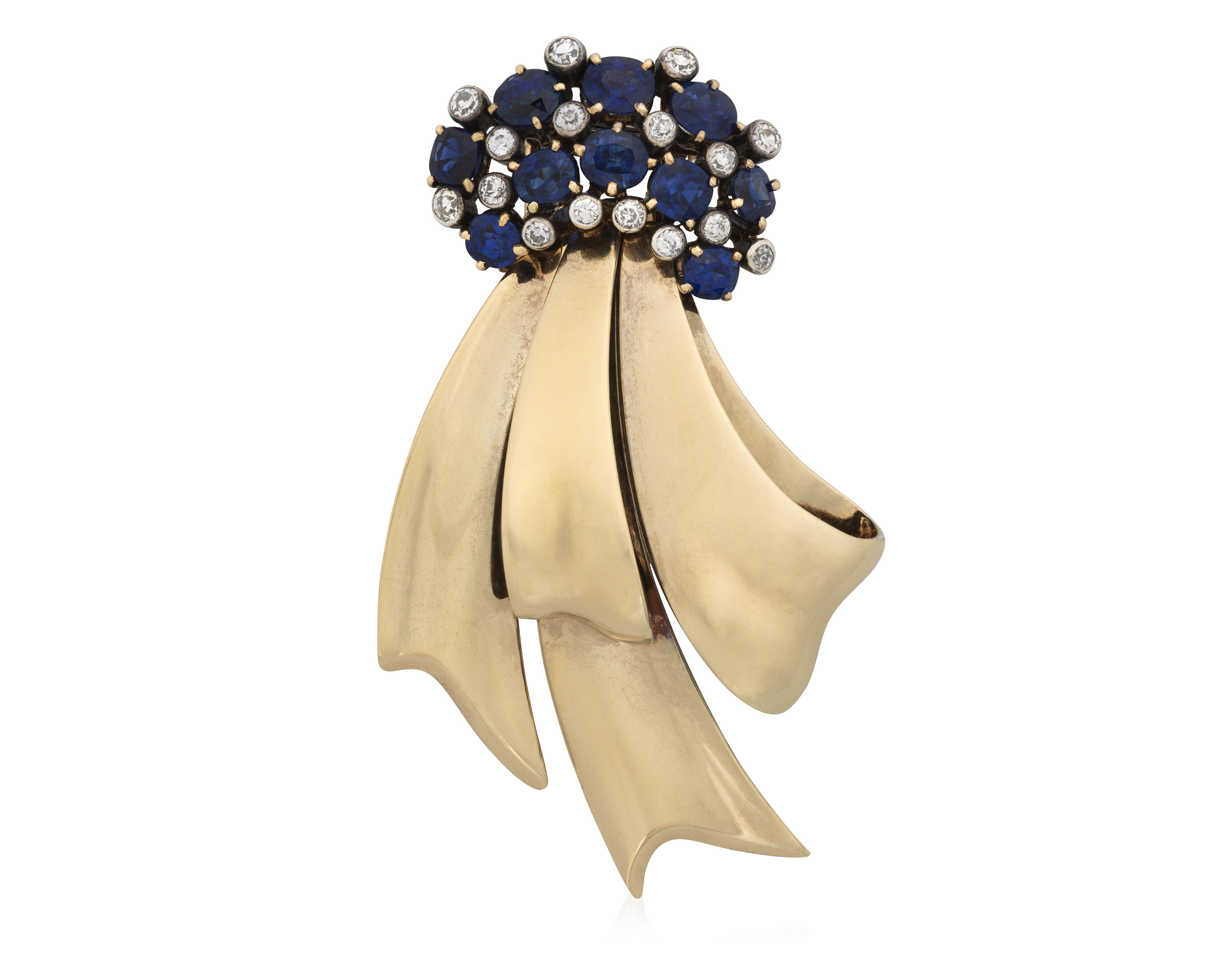CHAUMET RETRO DIAMOND AND SAPPHIRE BROOCH, | Christie’s