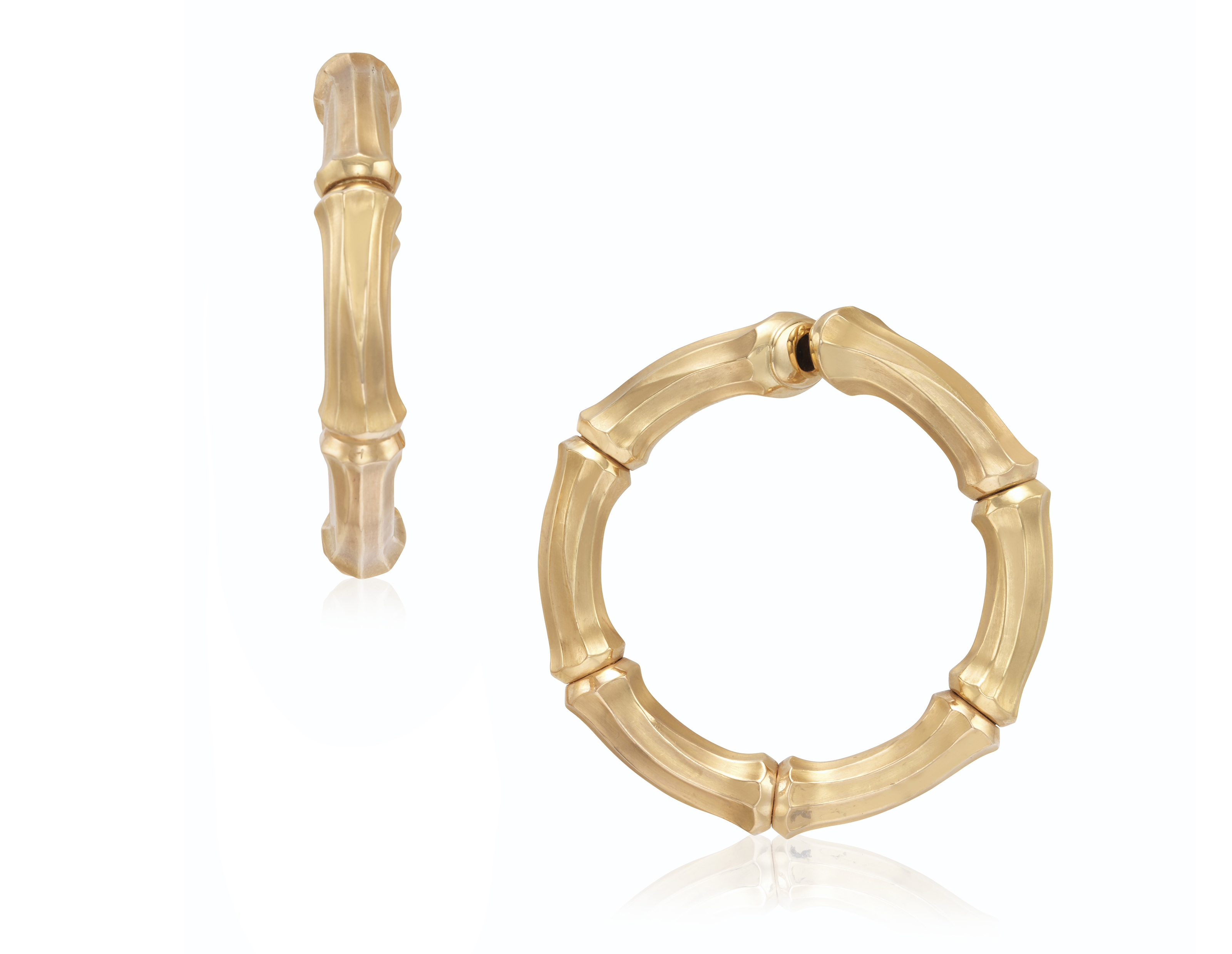 CARTIER LARGE GOLD HOOP EARRINGS, | Christie’s