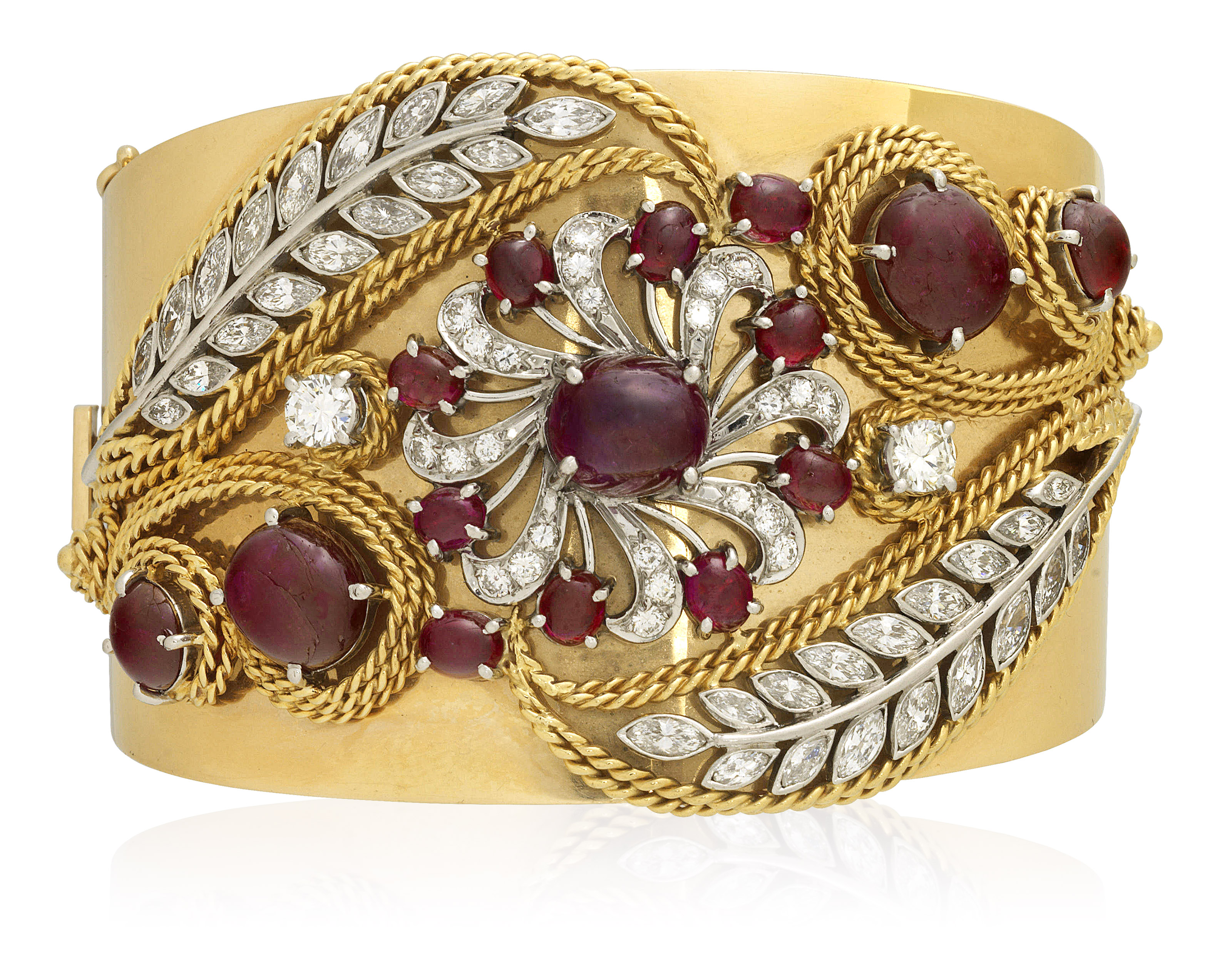 RUBY AND DIAMOND CUFF BRACELET, | Christie’s