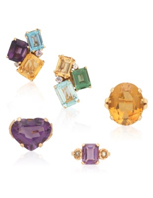 GROUP OF MULTI-GEM GOLD JEWELRY, | Christie’s