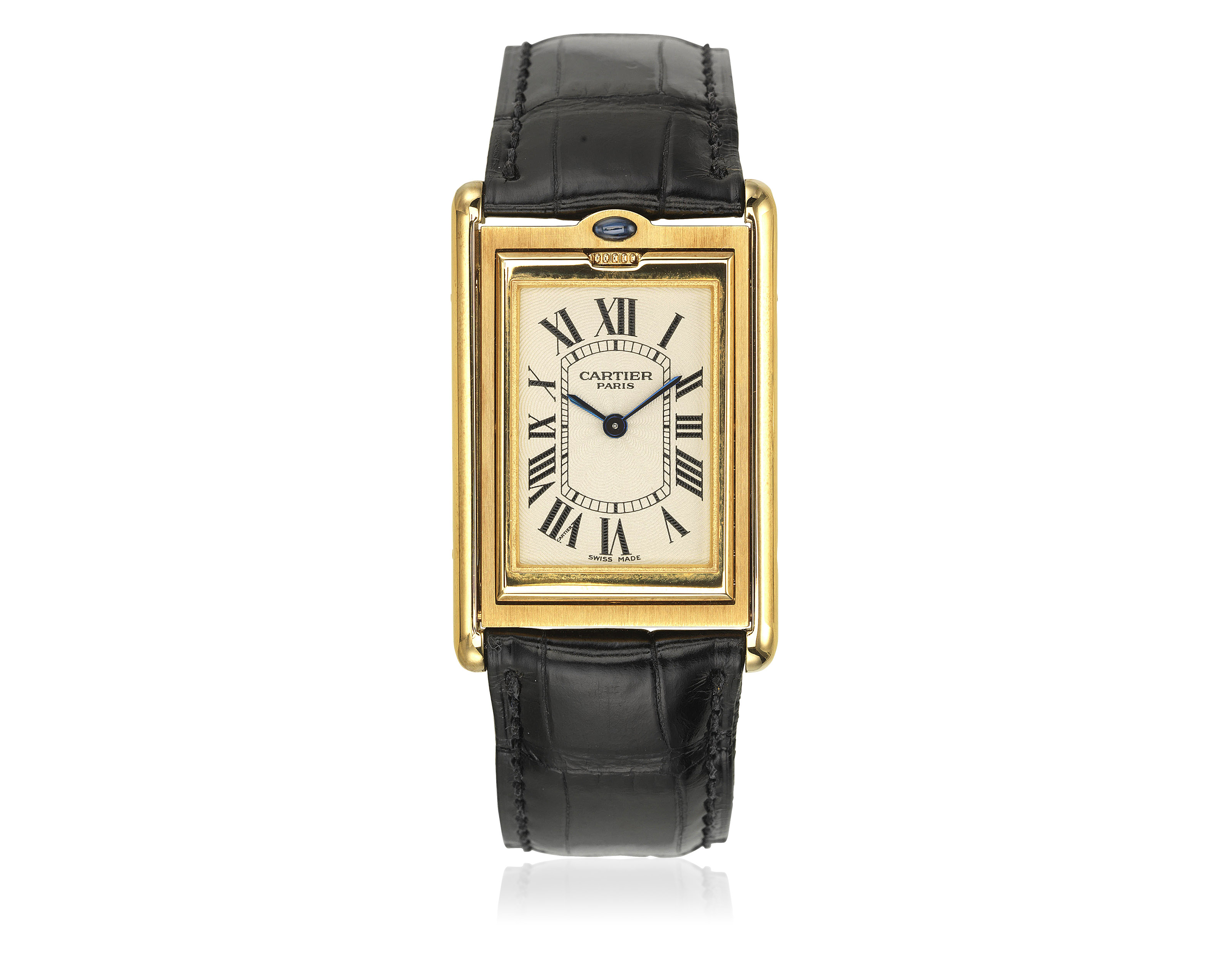 CARTIER 'TANK BASCULANTE' GOLD WATCH, | Christie’s