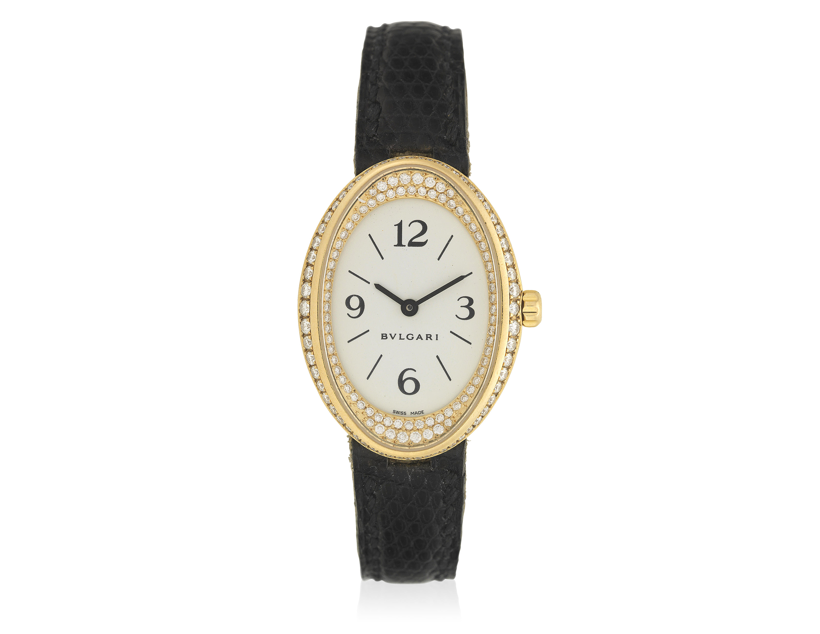 BULGARI 'OVALE' DIAMOND AND GOLD WATCH, | Christie’s