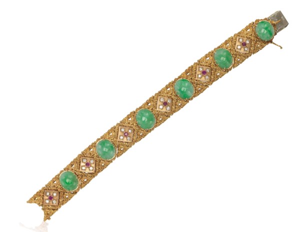 JADE, RUBY AND DIAMOND BRACELET, | Christie’s