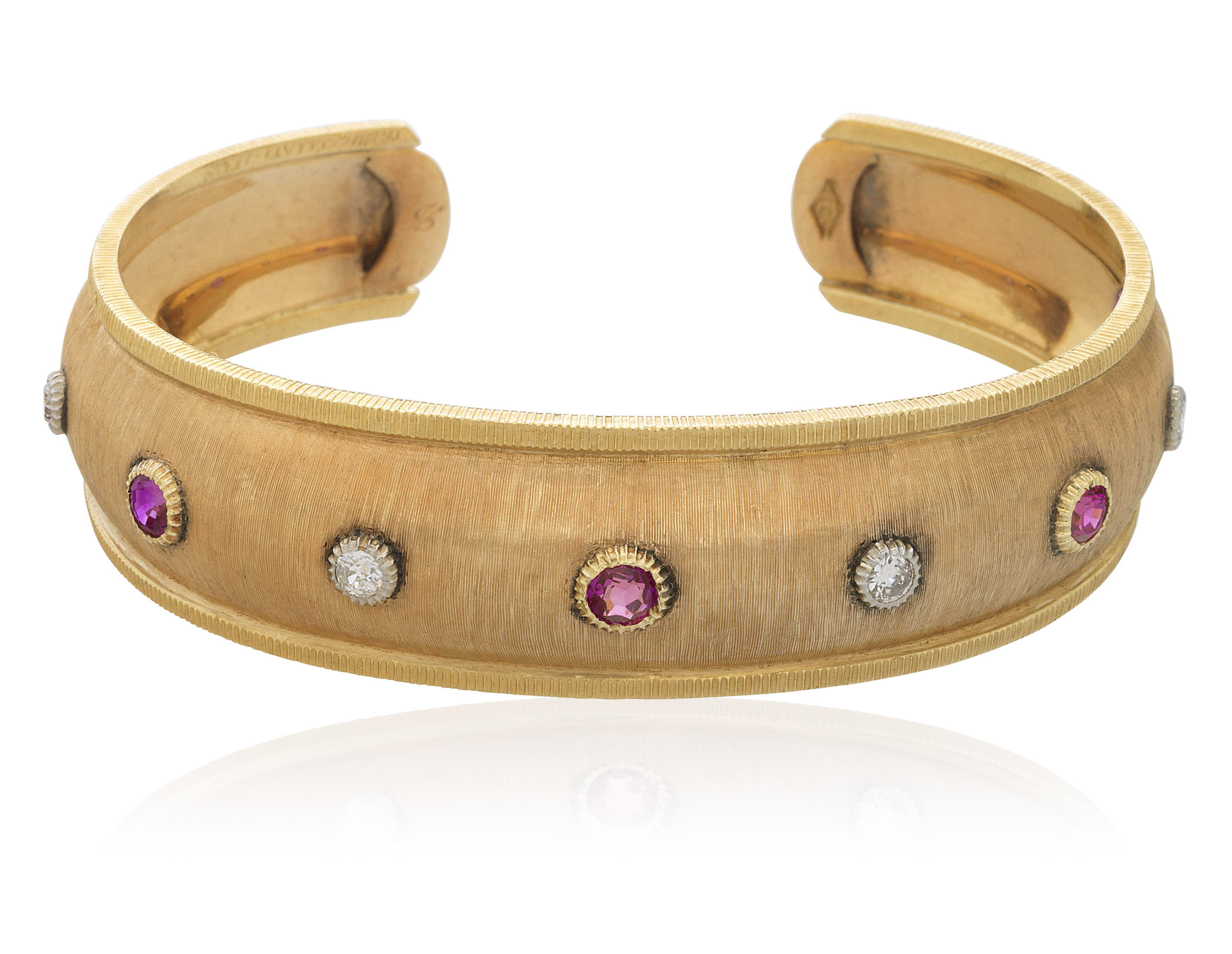BUCCELLATI DIAMOND AND RUBY BANGLE BRACELET, | Christie’s