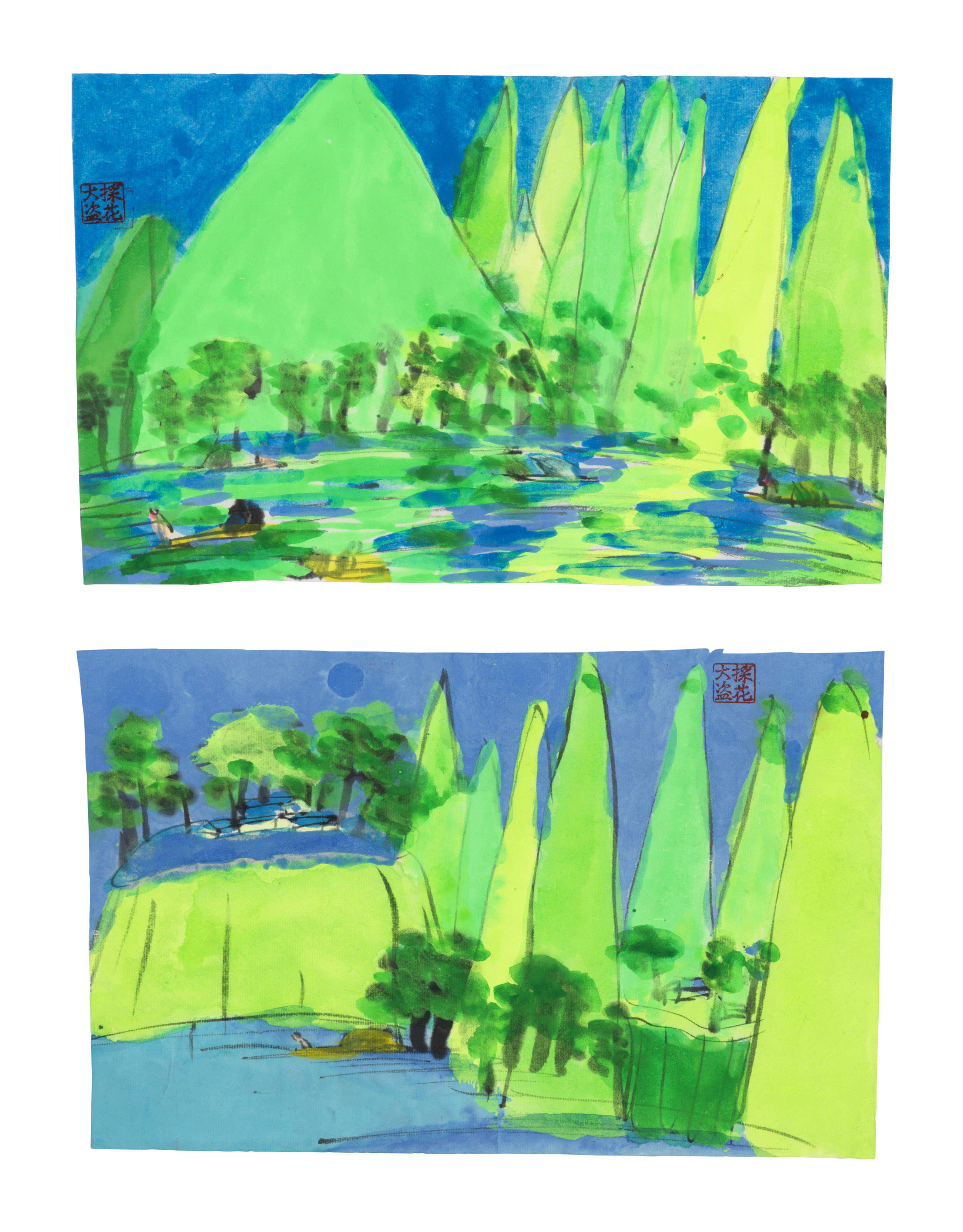 WALASSE TING (CHINA/USA, 1929-2010), Untitled (Landscape Valley ...