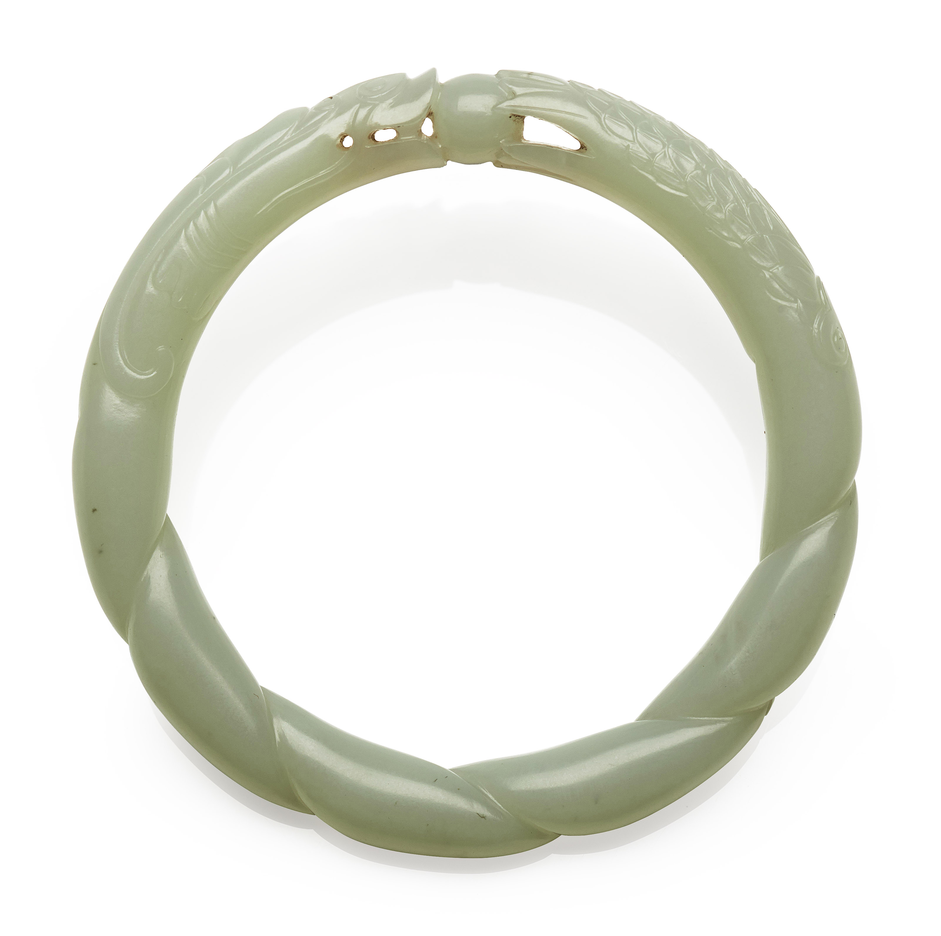 A WHITE JADE 'DRAGON' BANGLE, | Christie’s