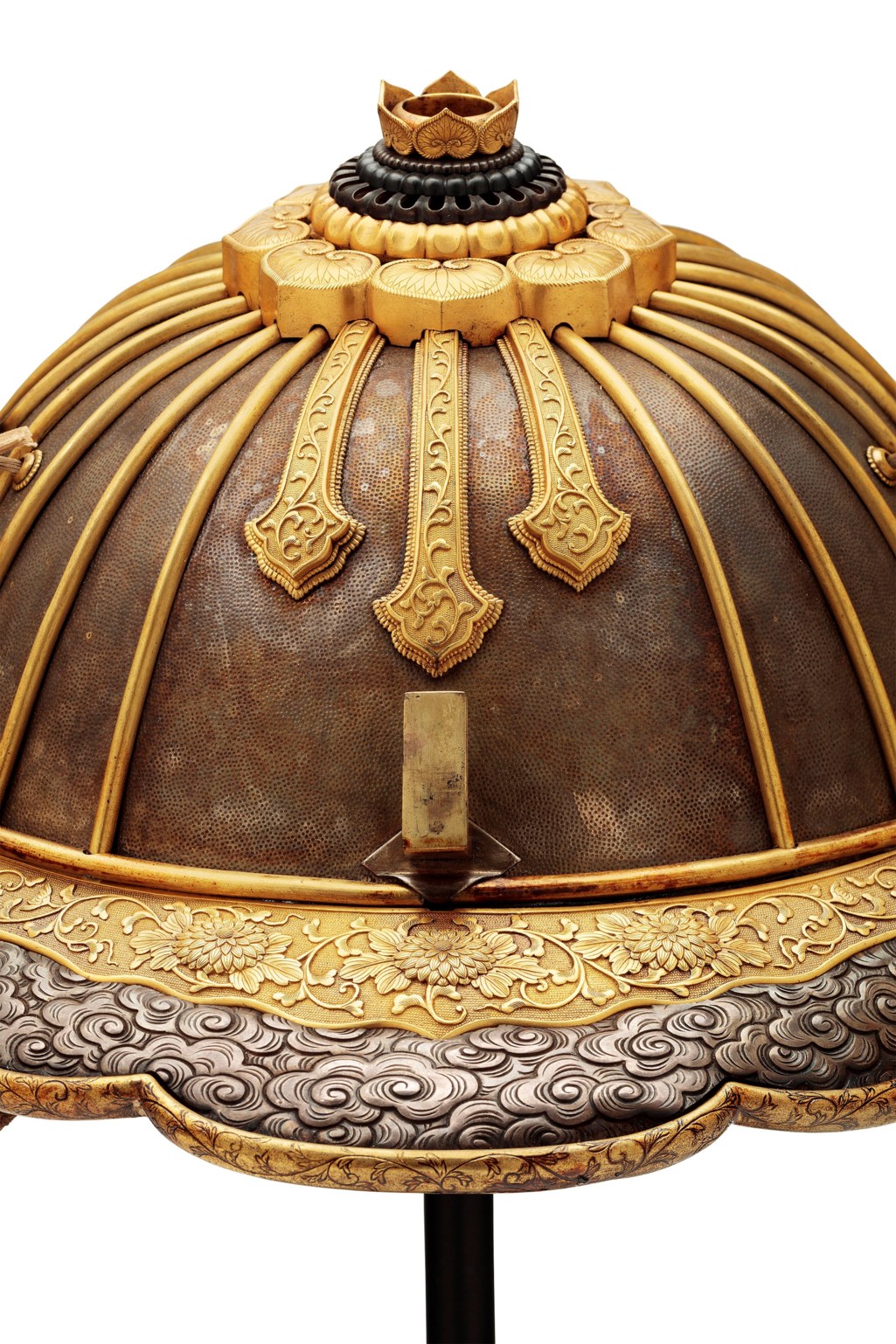 A SILVER KAJI-KABUTO (FIREMAN'S HELMET), EDO PERIOD (18TH CENTURY ...