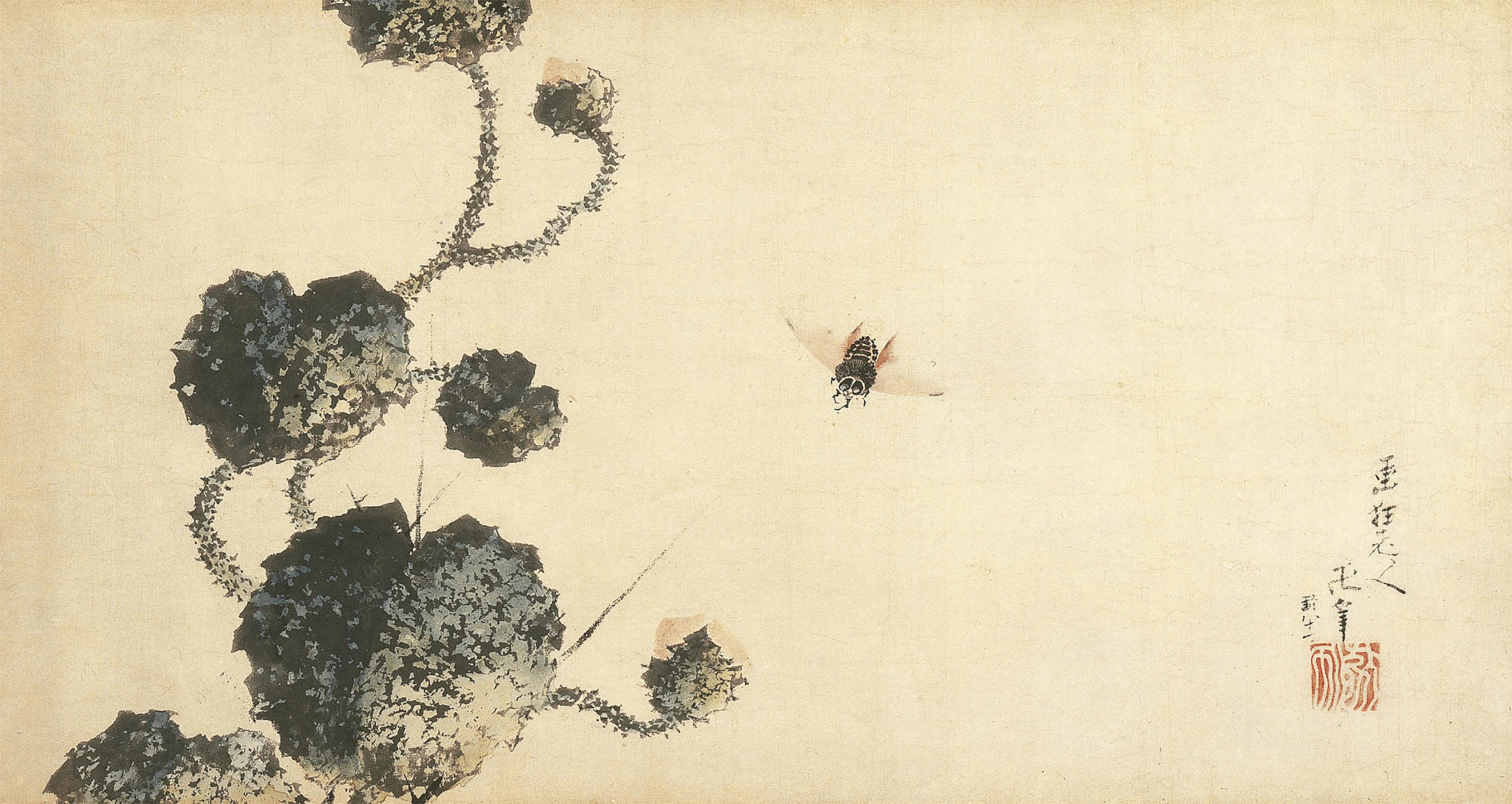 AFTER KATSUSHIKA HOKUSAI (1760-1849), Horsefly and prickly water lily ...