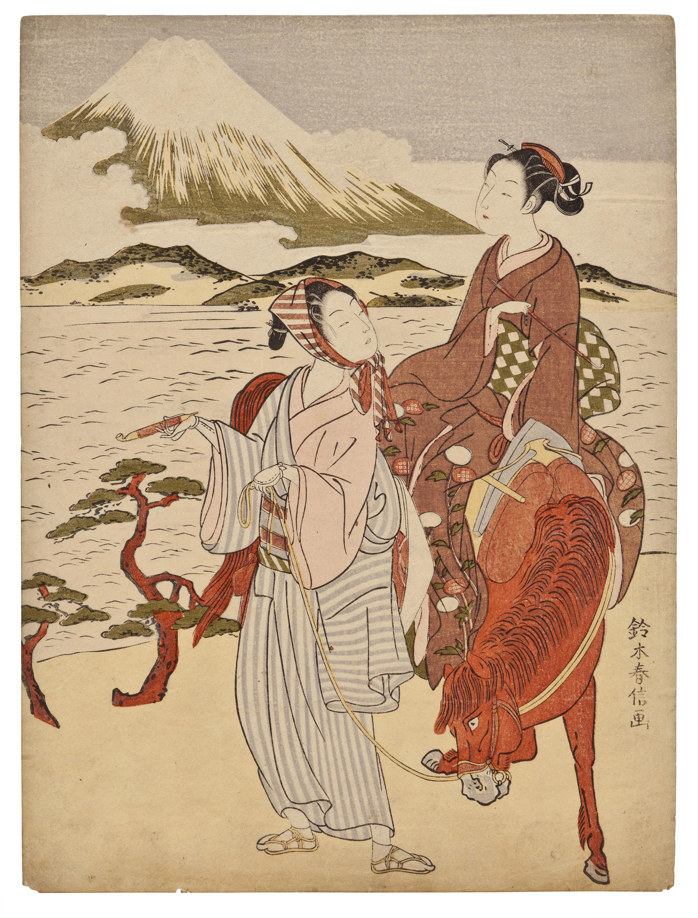 SUZUKI HARUNOBU (1724-1770), A parody of Ariwara no Narihira, 'The ...