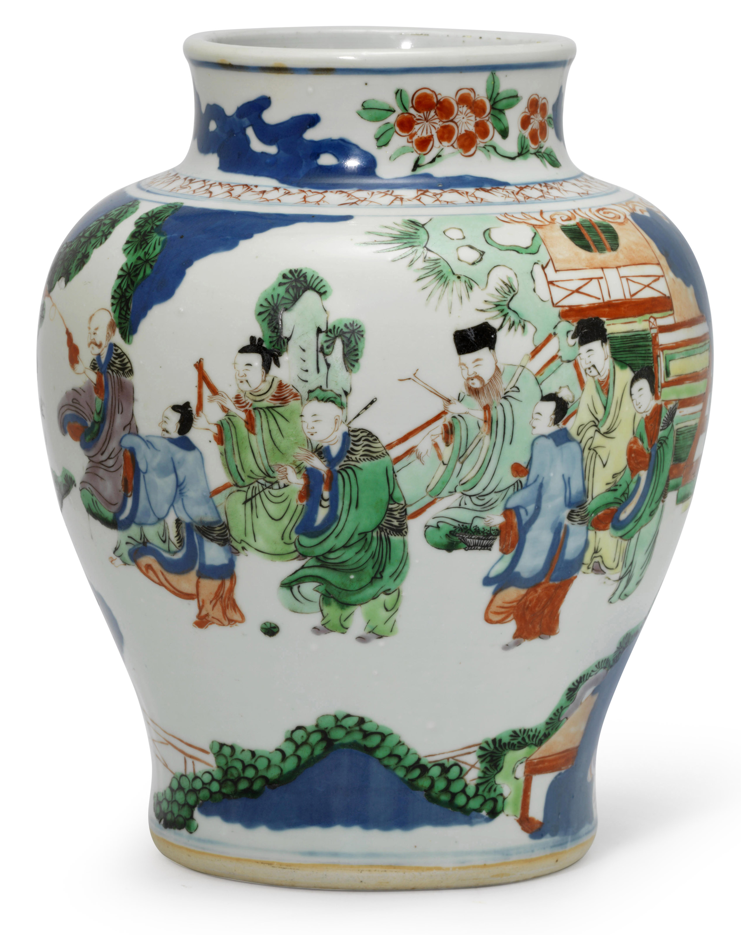 A WUCAI 'EIGHT IMMORTALS' JAR, 19TH CENTURY | Christie’s