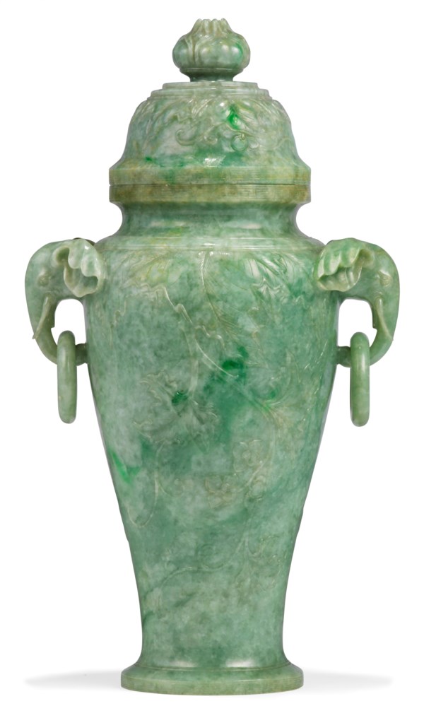 A GROUP OF THREE JADE AND JADEITE VESSELS, MING DYNASTY AND LATER ...