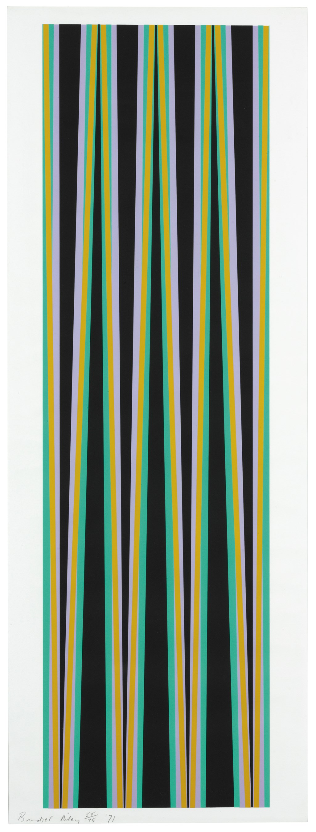 BRIDGET RILEY (B. 1931), Untitled (Elongated Triangles 6) | Christie’s