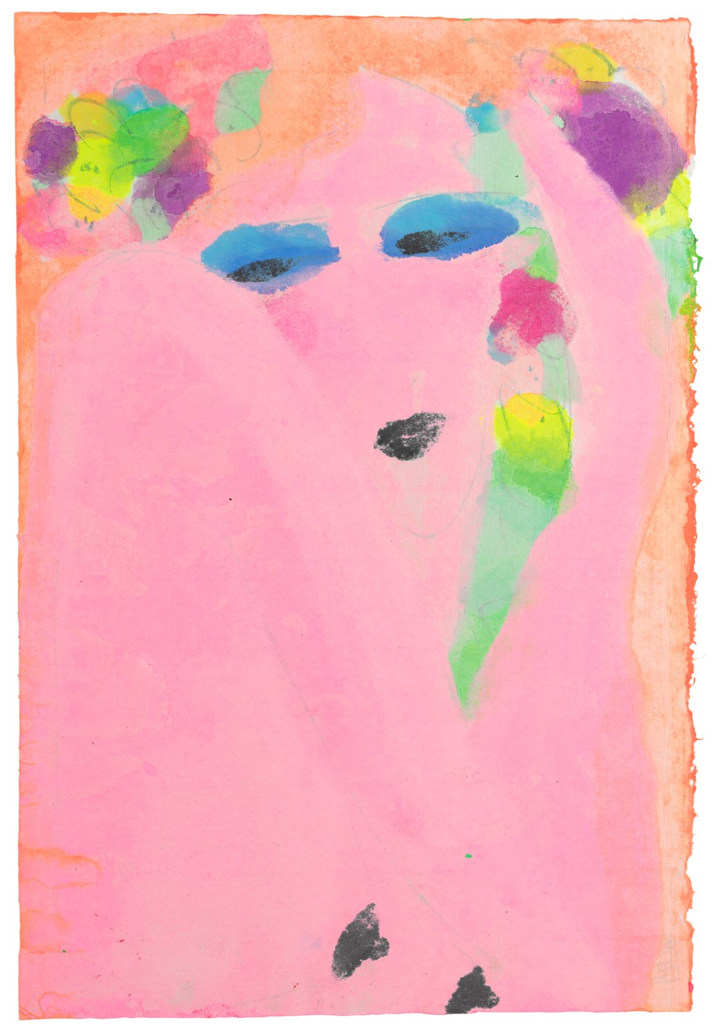 WALASSE TING (CHINA/USA, 1929-2010), Untitled (Orange and Pink Lady ...