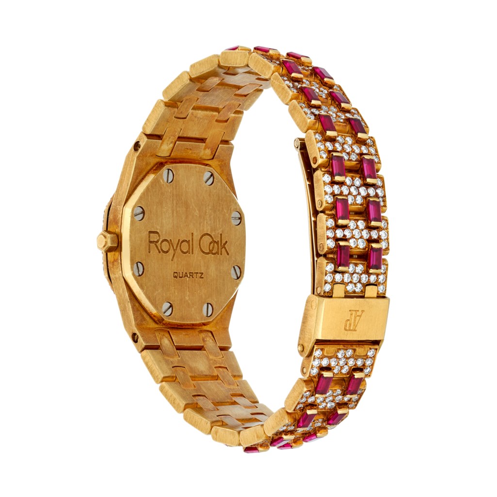 AUDEMARS PIGUET, LADIES DIAMOND AND RUBY- SET ROYAL OAK, | Christie’s