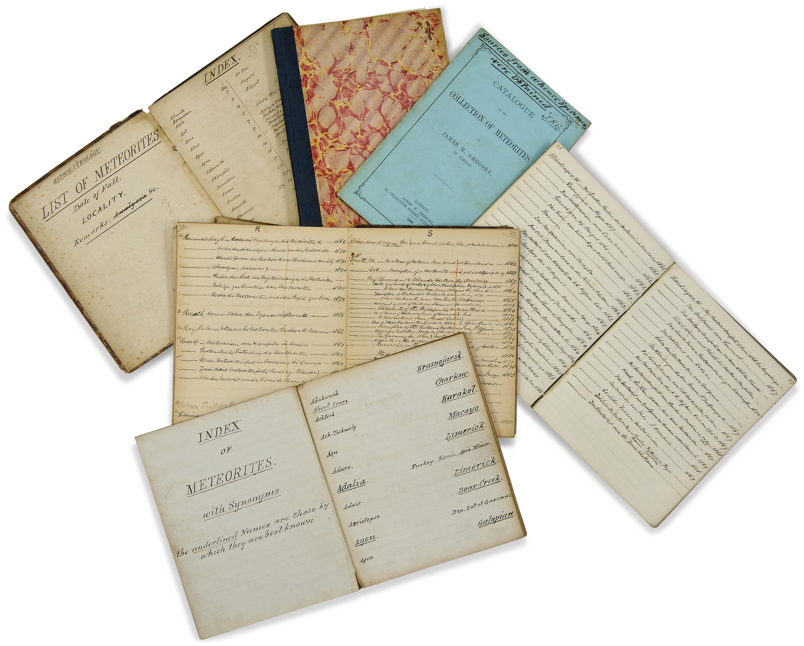 SIX NOTEBOOKS ON METEORITES, JAMES, R GREGORY AND OTHERS | Christie’s