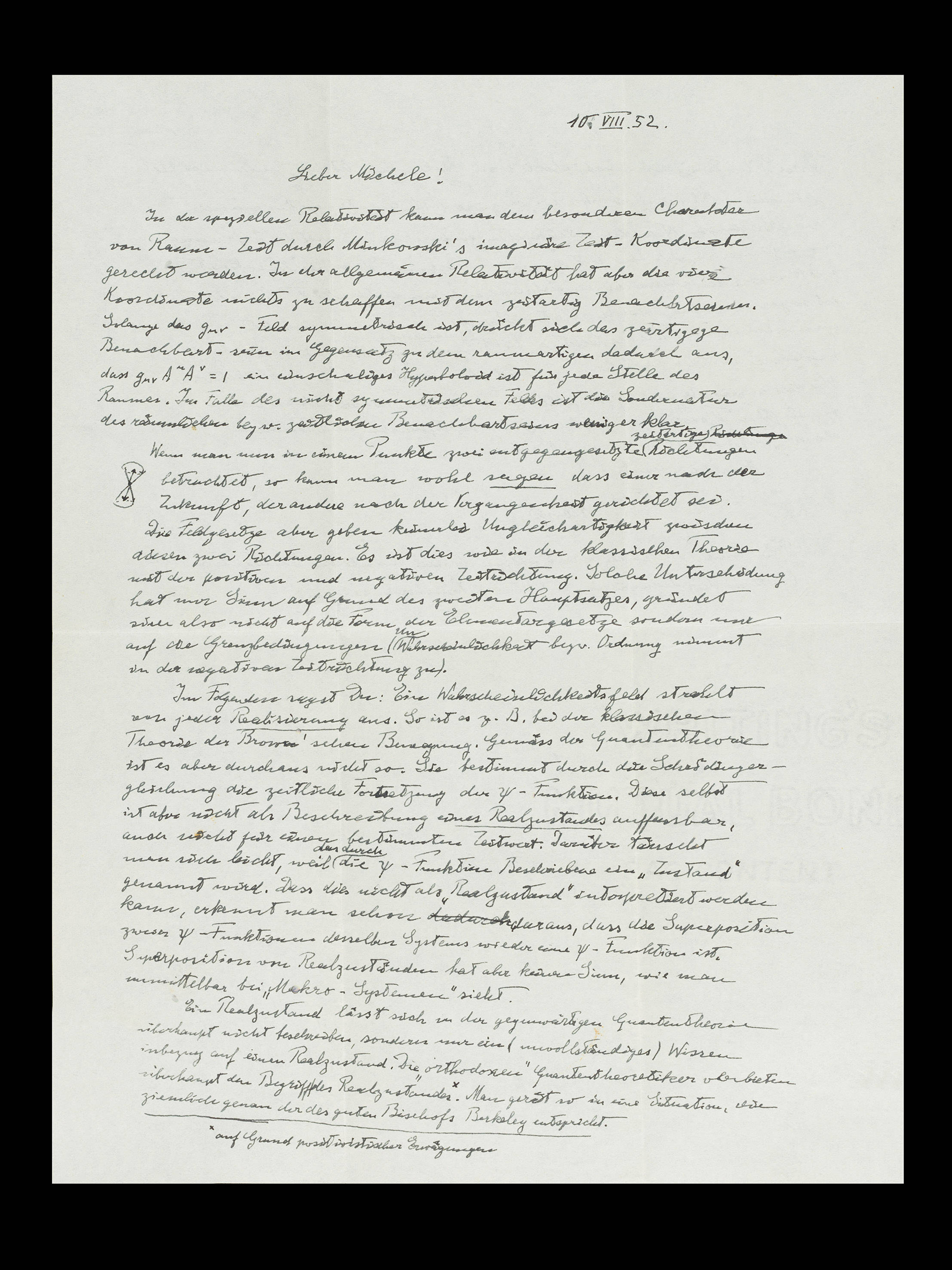 On the nature of time, relativity and quantum theory, Princeton, 10 ...