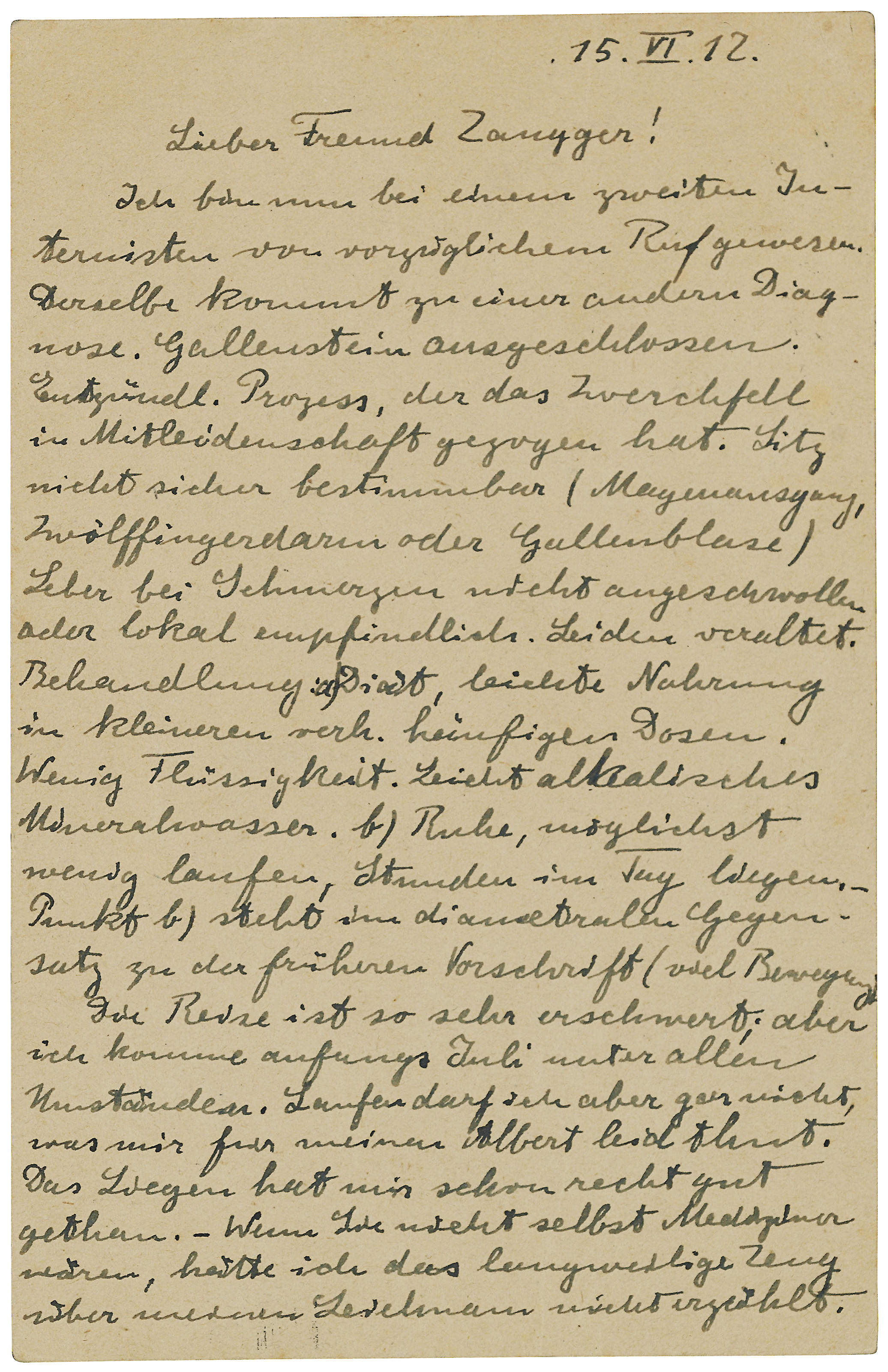 His physical break-down, Berlin, 15 June 1917 | Christie’s