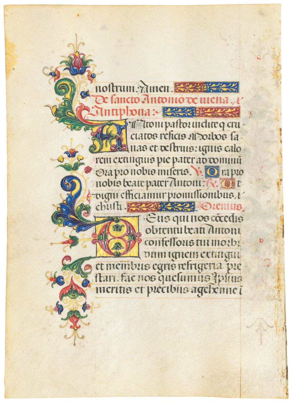 A substantial fragment of a Spanish devotional manuscript, [Spain, c ...