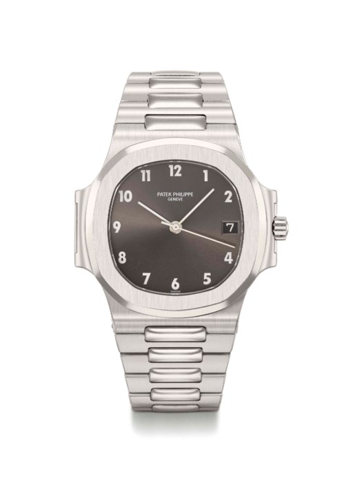 Patek Philippe. A rare stainless steel automatic wristwatch with sweep centre seconds date ...