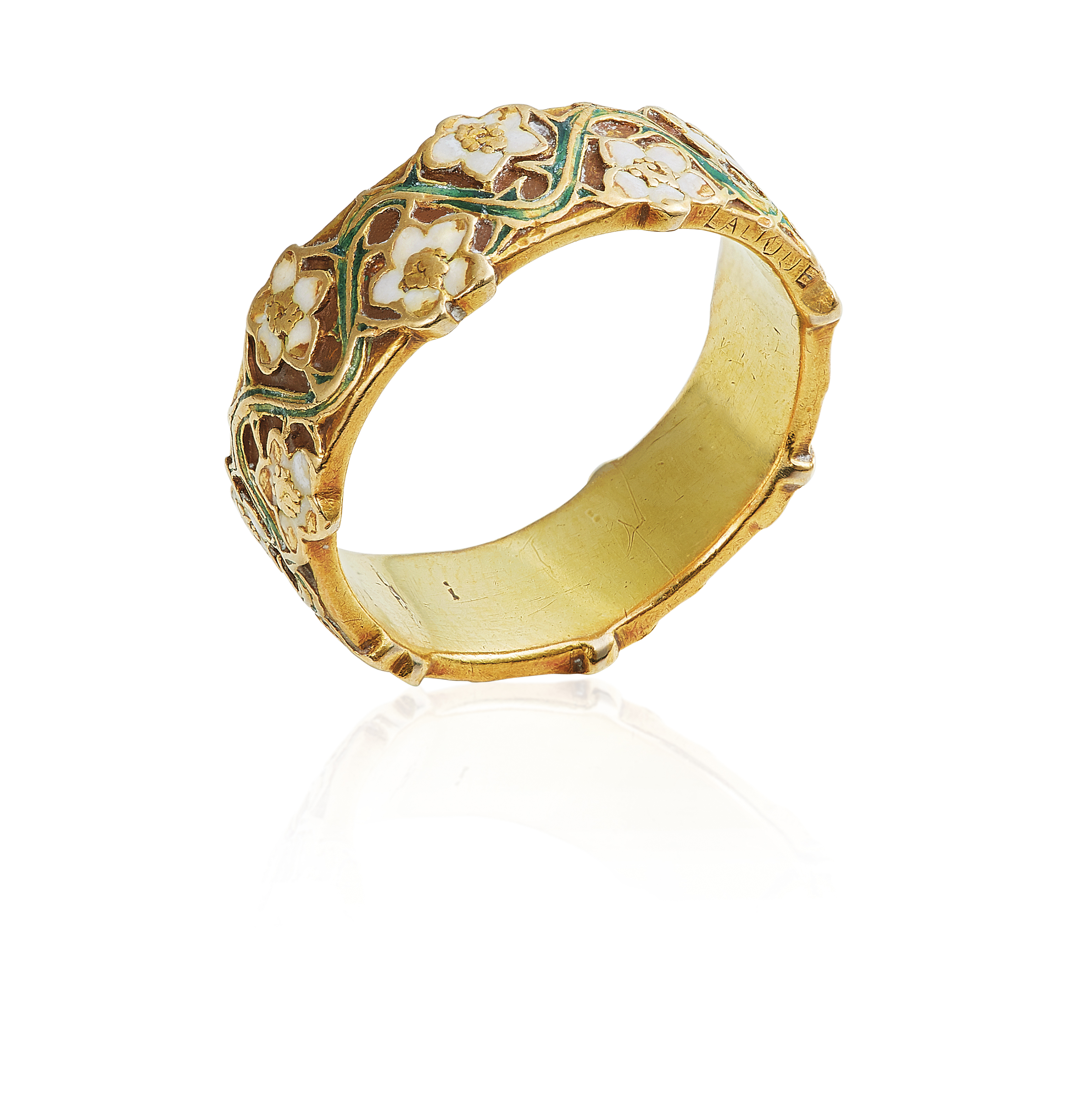 AN ART NOUVEAU ENAMEL BAND RING, BY RENÉ LALIQUE | Christie's