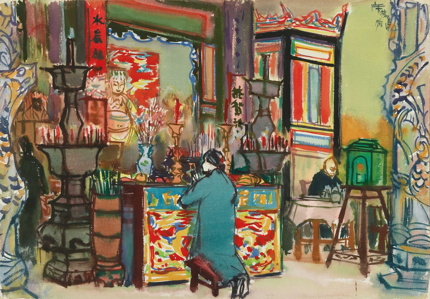 SHIY DE-JINN (XI DEJIN, CHINA, 1923-1981), A Temple | Christie's