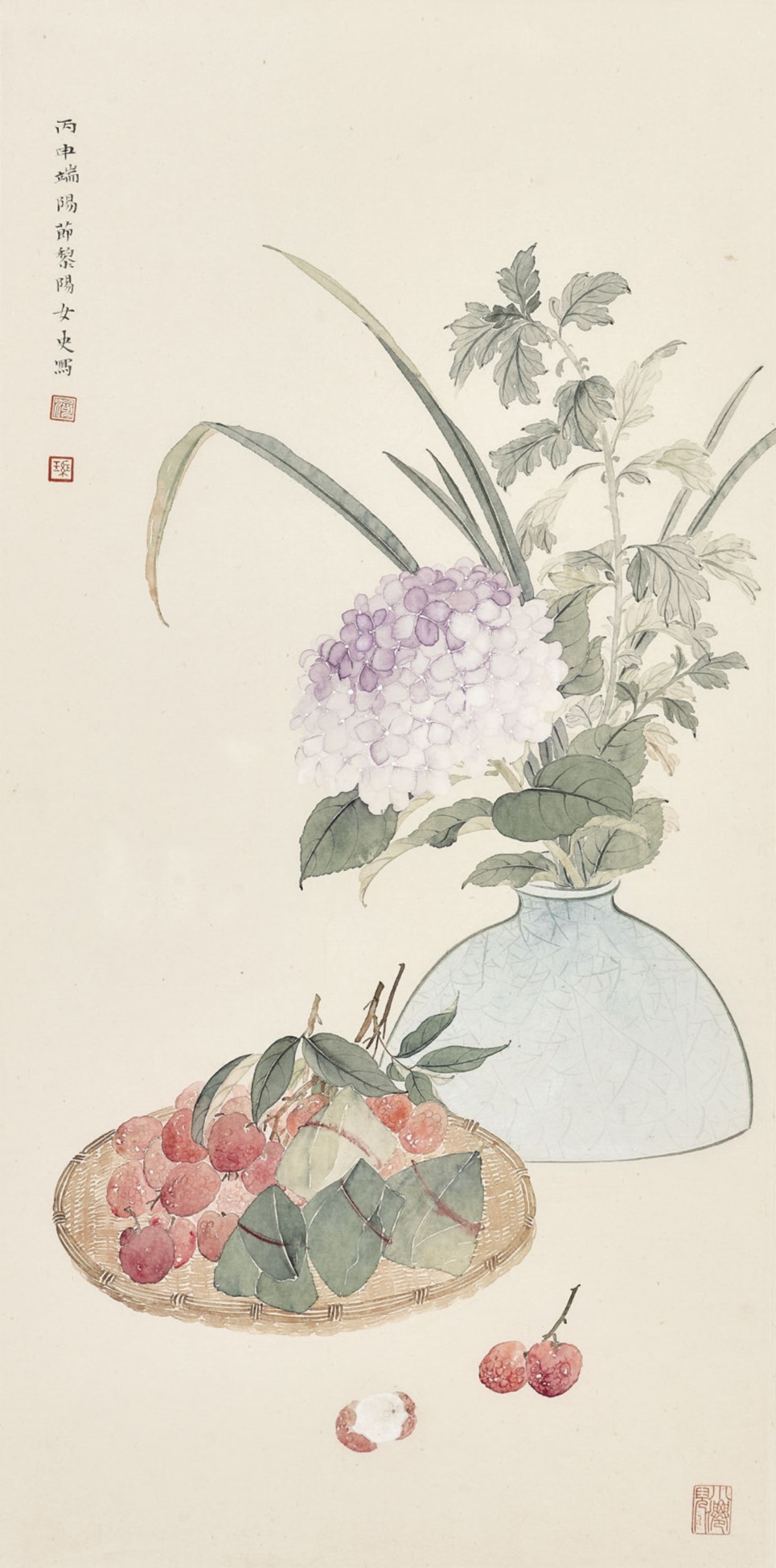 HE HONGYU (BORN 1984), Lychee and Flowers | Christie's