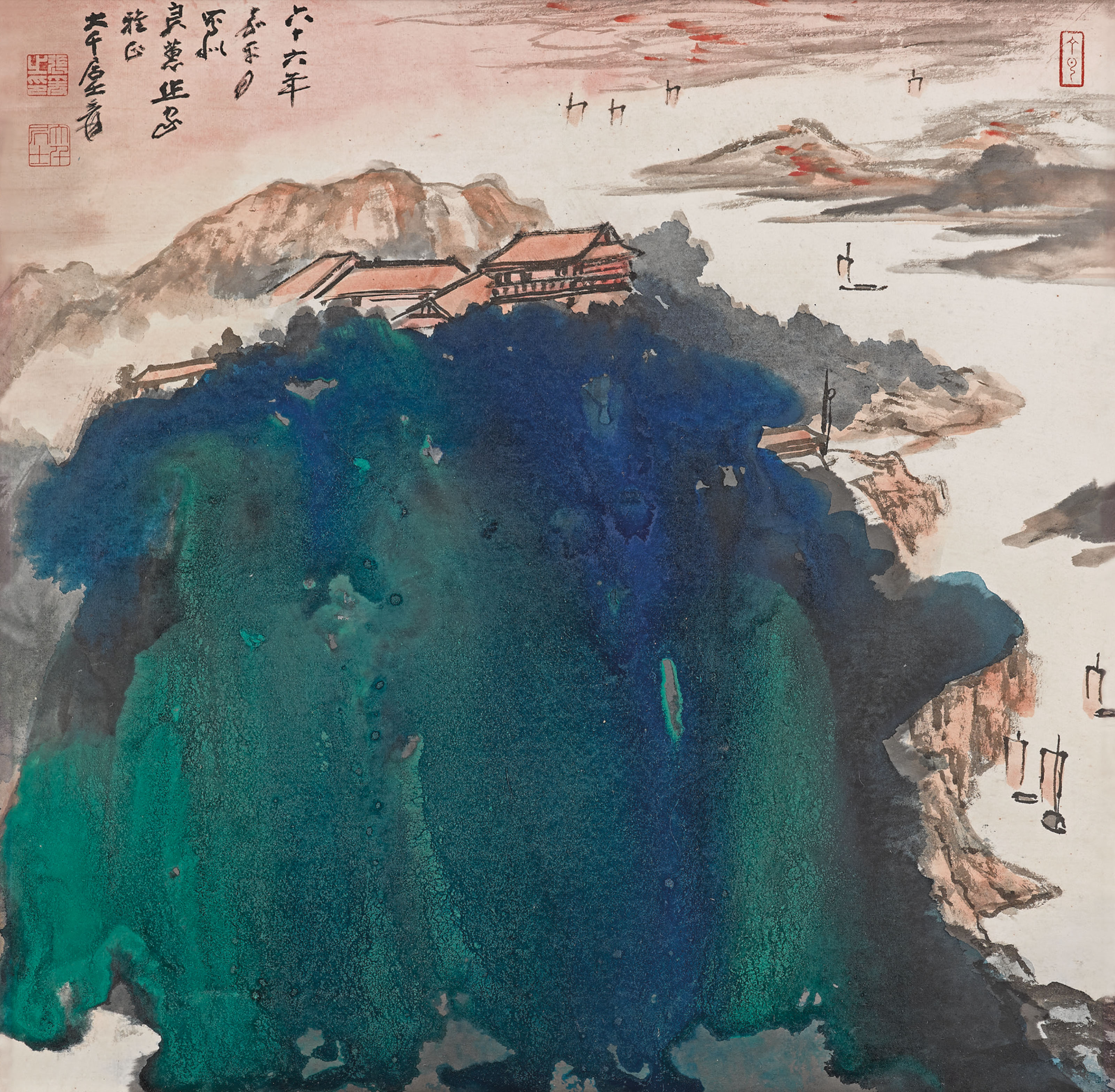ZHANG DAQIAN (1899-1983) , Splashed Colour Landscape | Christie's