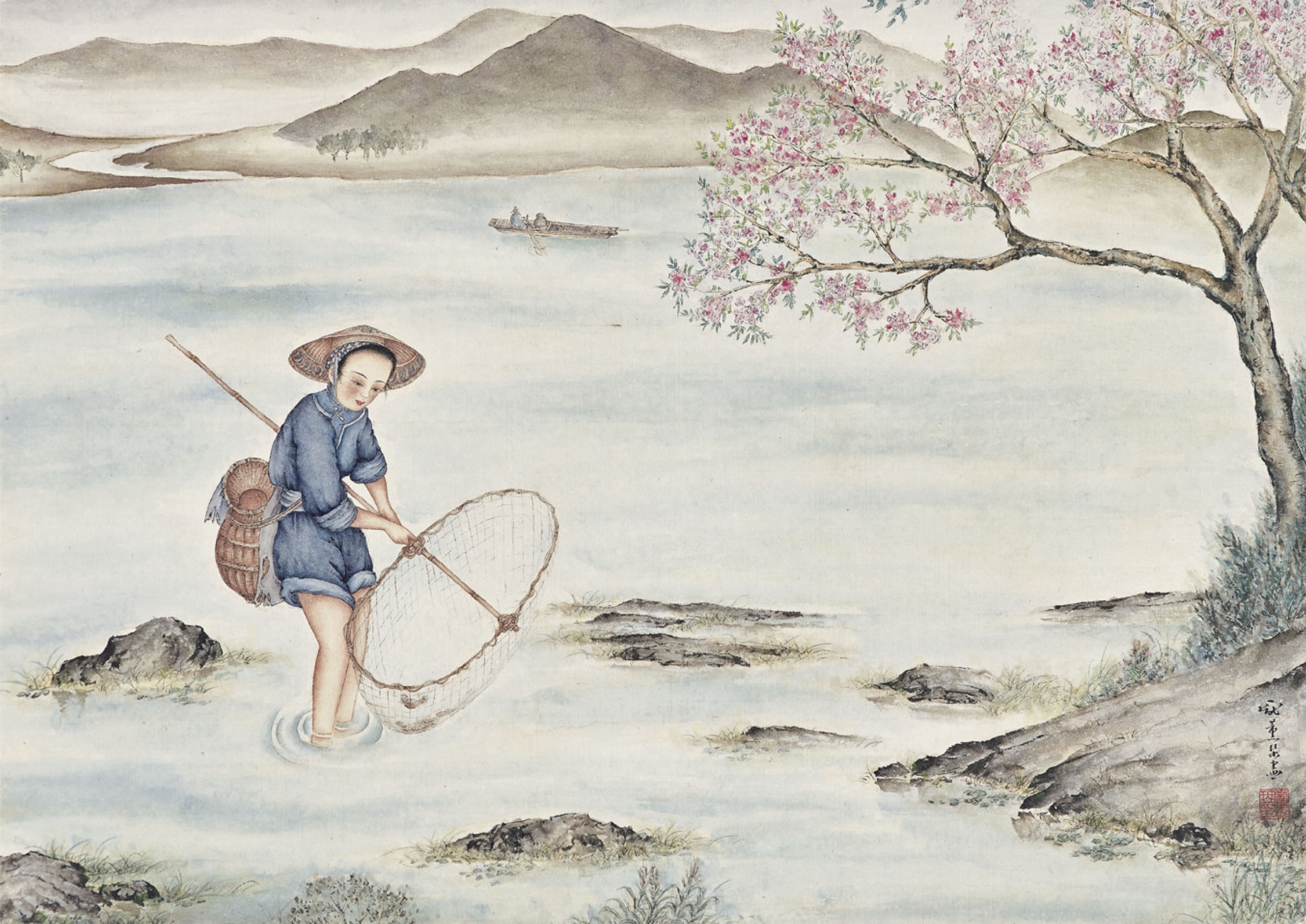 PANG XUNQIN (1906-1985), Catching Fish | Christie's