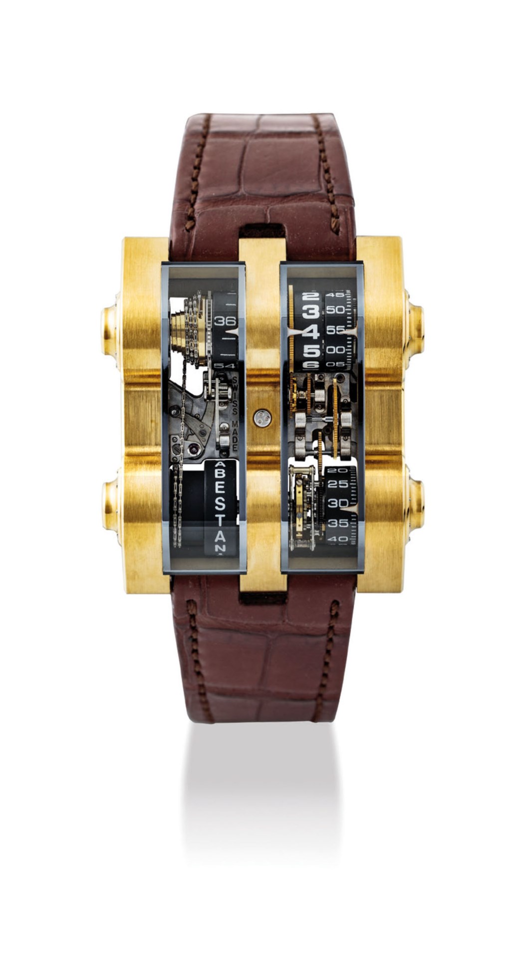 CABESTAN. A VERY FINE, UNUSUAL AND UNIQUE 18K GOLD SEMI-SKELETONISED ...