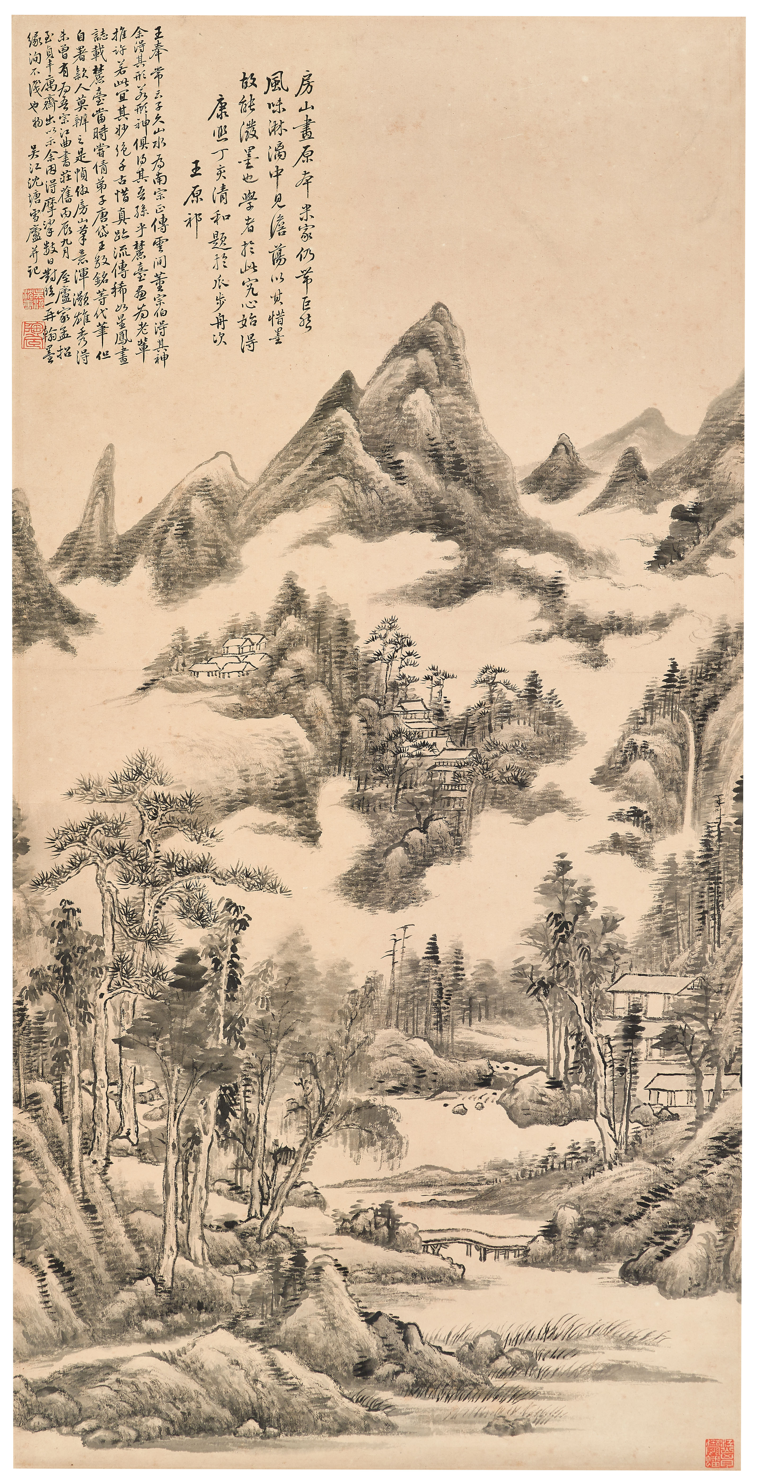 SHEN TONG (19TH -20TH CENTURY), Landscape after Wang Yuanqi | Christie’s