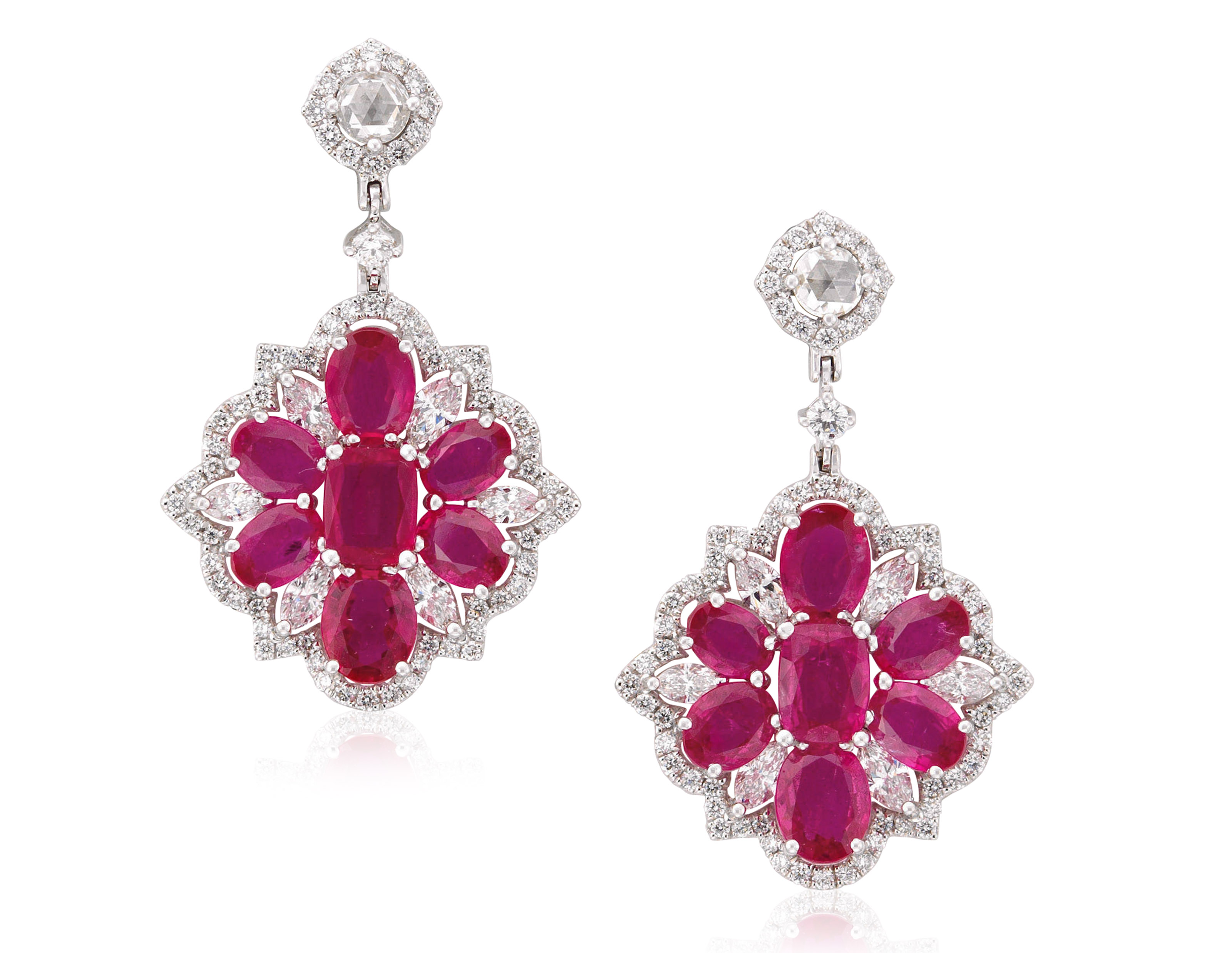 RUBY AND DIAMOND EARRINGS, | Christie’s