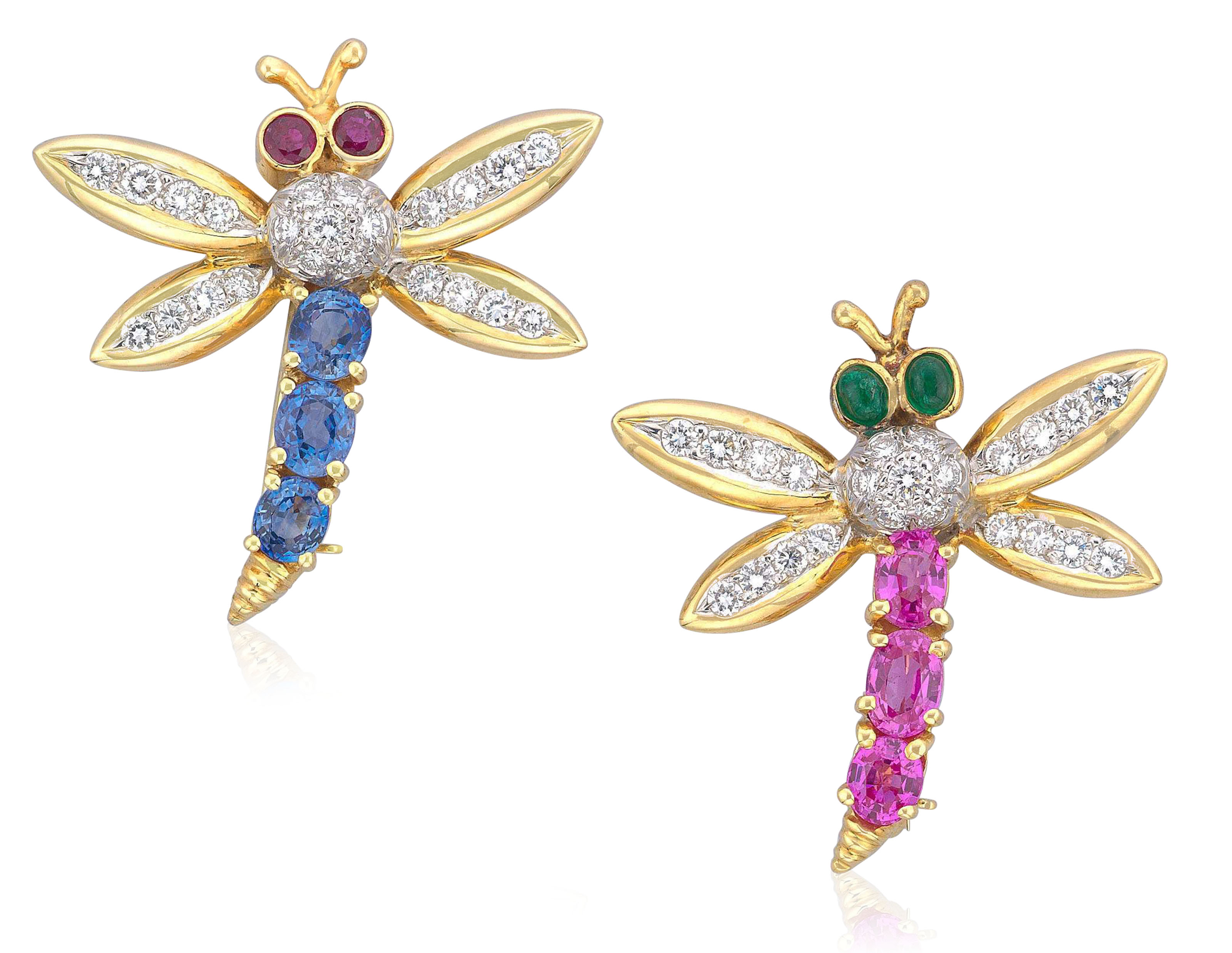 PAIR OF MULTI GEM BROOCHES, | Christie’s