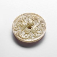 AN IMPORTANT SET OF THREE JADE ‘CHILONG’ SWORD FITTINGS AND A JADE ...