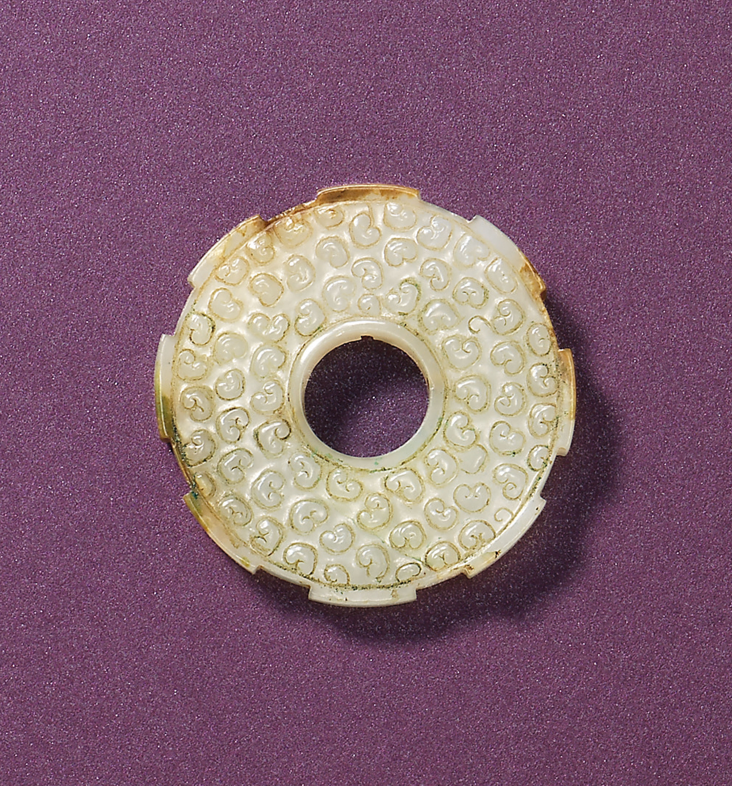 A JADE 'MYTHICAL BEASTS' PLECTRUM-SHAPED PENDANT, SONG DYNASTY (960 ...