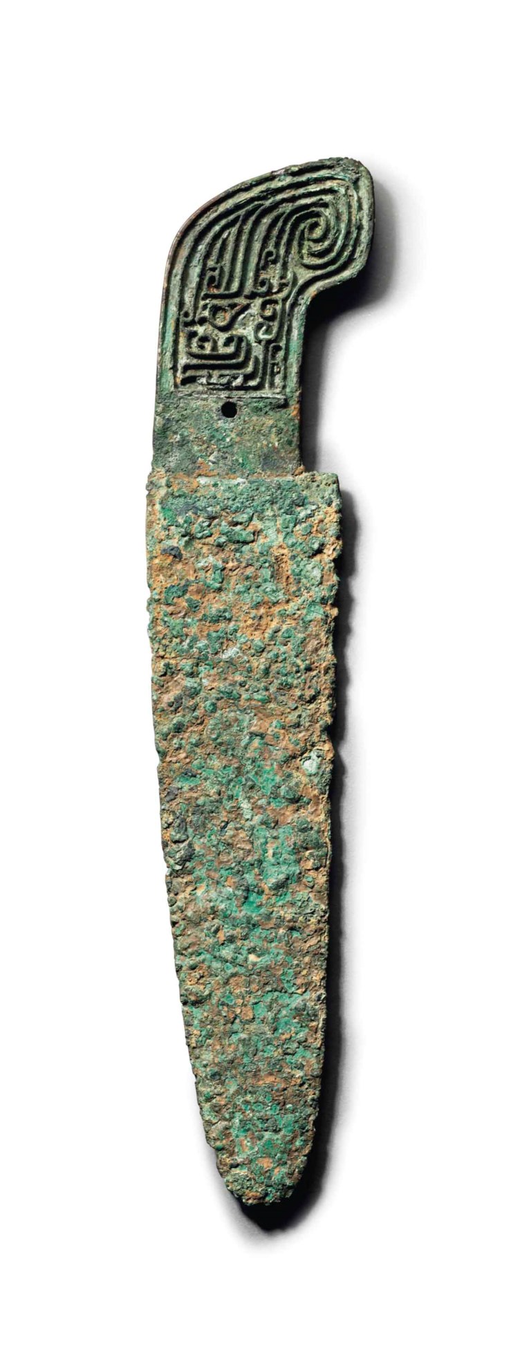 A BRONZE GE-HALBERD BLADE, LATE SHANG DYNASTY, 12TH-11TH CENTURY BC ...